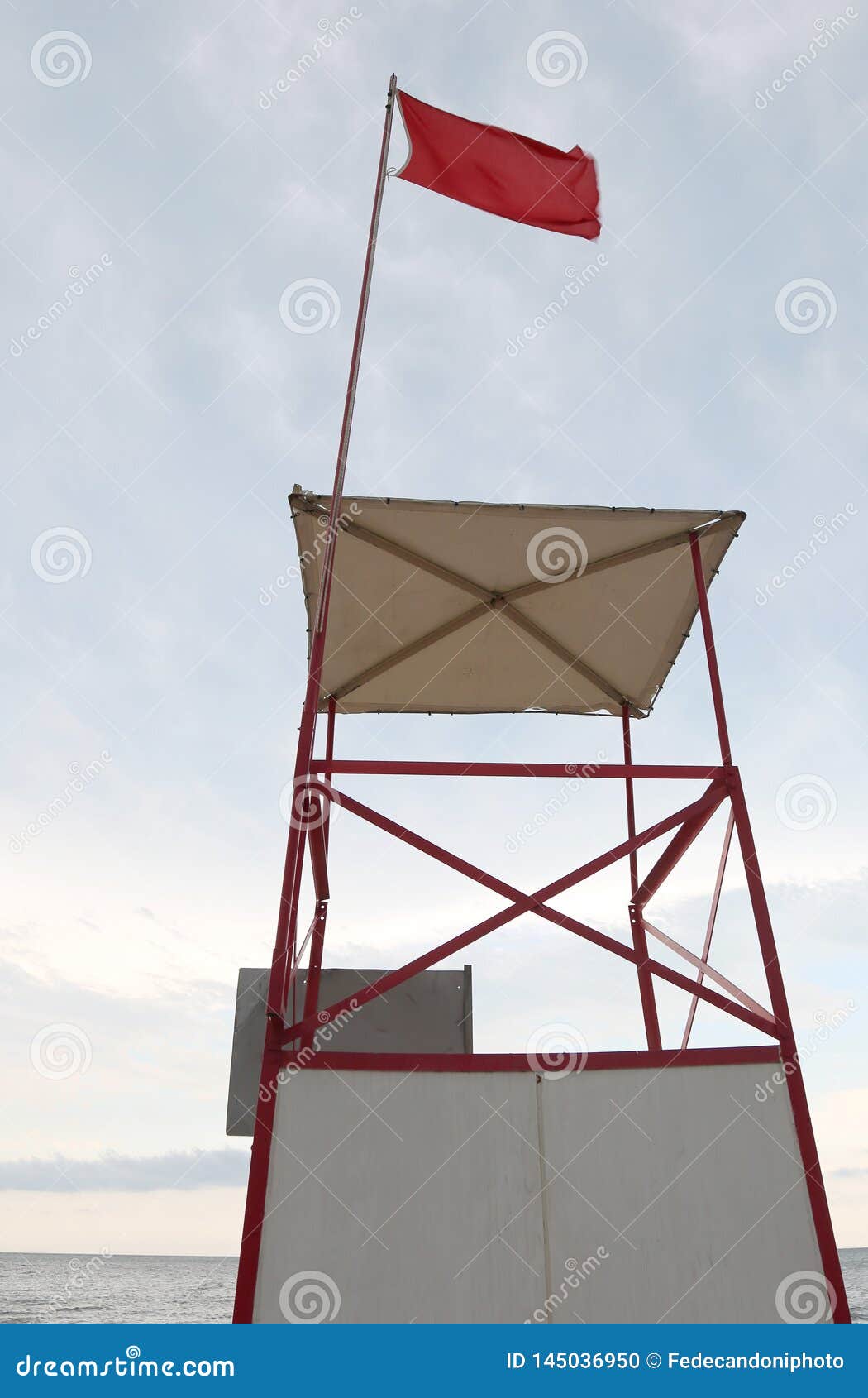 Big Red Flag Symbol of Danger of Warning Stock Photo - Image of watch ...