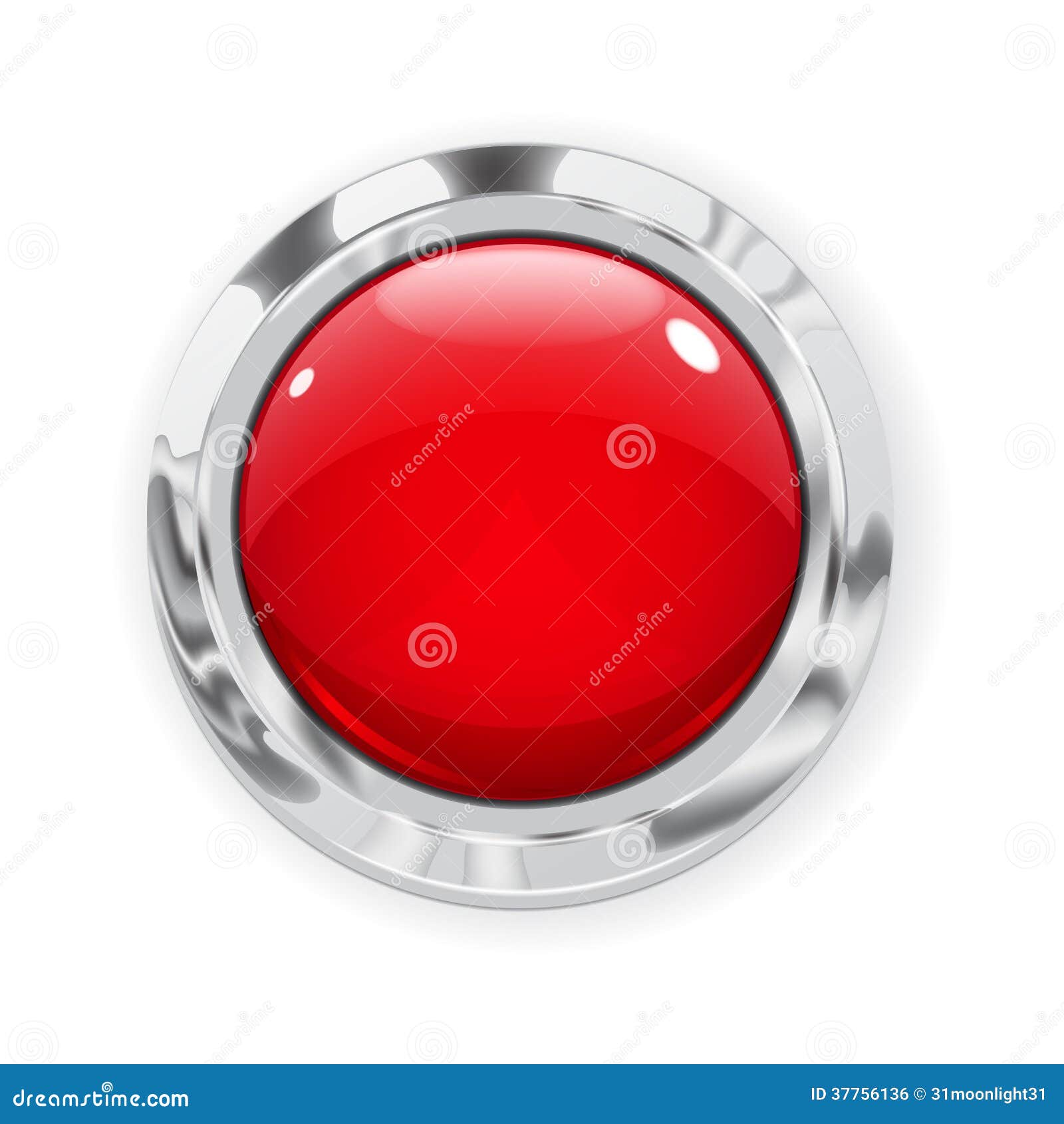 Big red glass button stock vector. Illustration of glow - 37756136