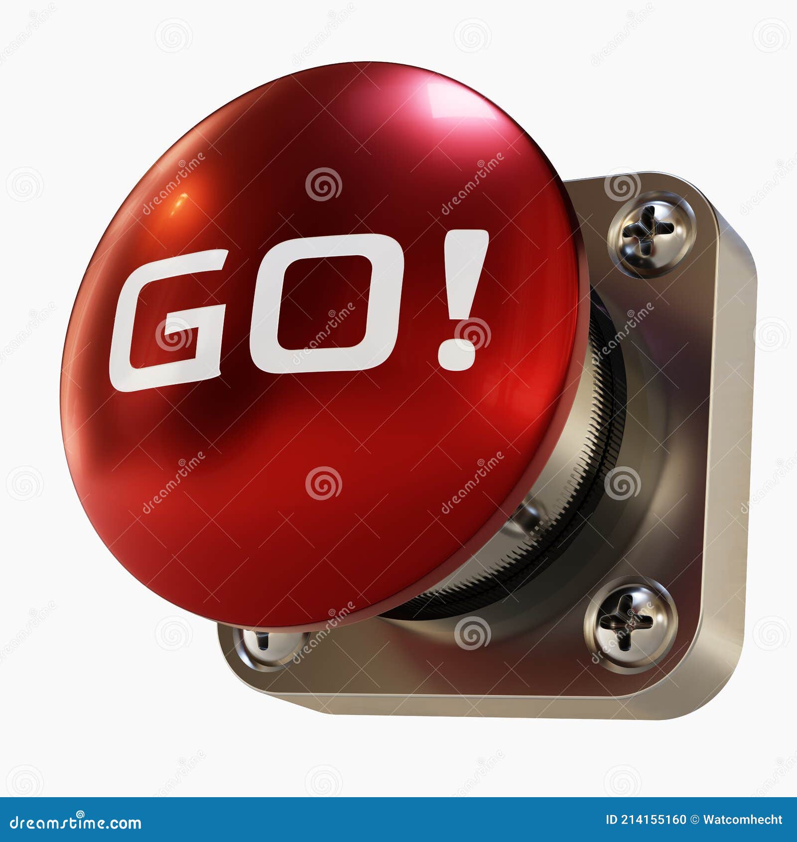 Big Red Go Button stock illustration. Illustration of launching - 214155160