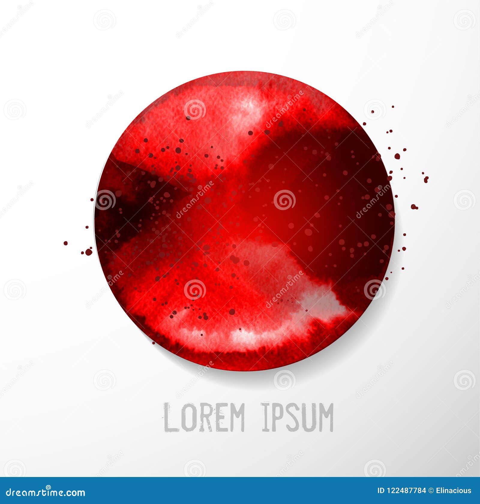 Big Red Grunge Circle on White Background Stock Vector - Illustration ...