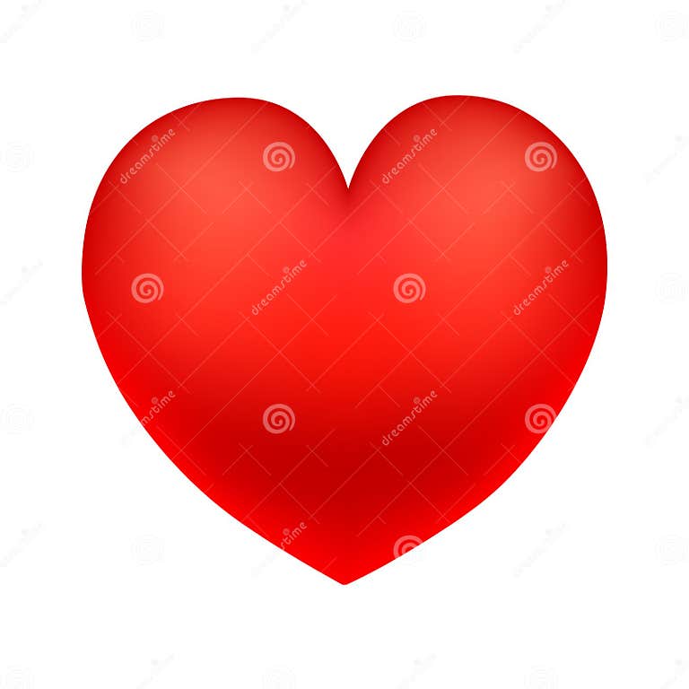 Big red heart stock vector. Illustration of element, gradient - 12838177