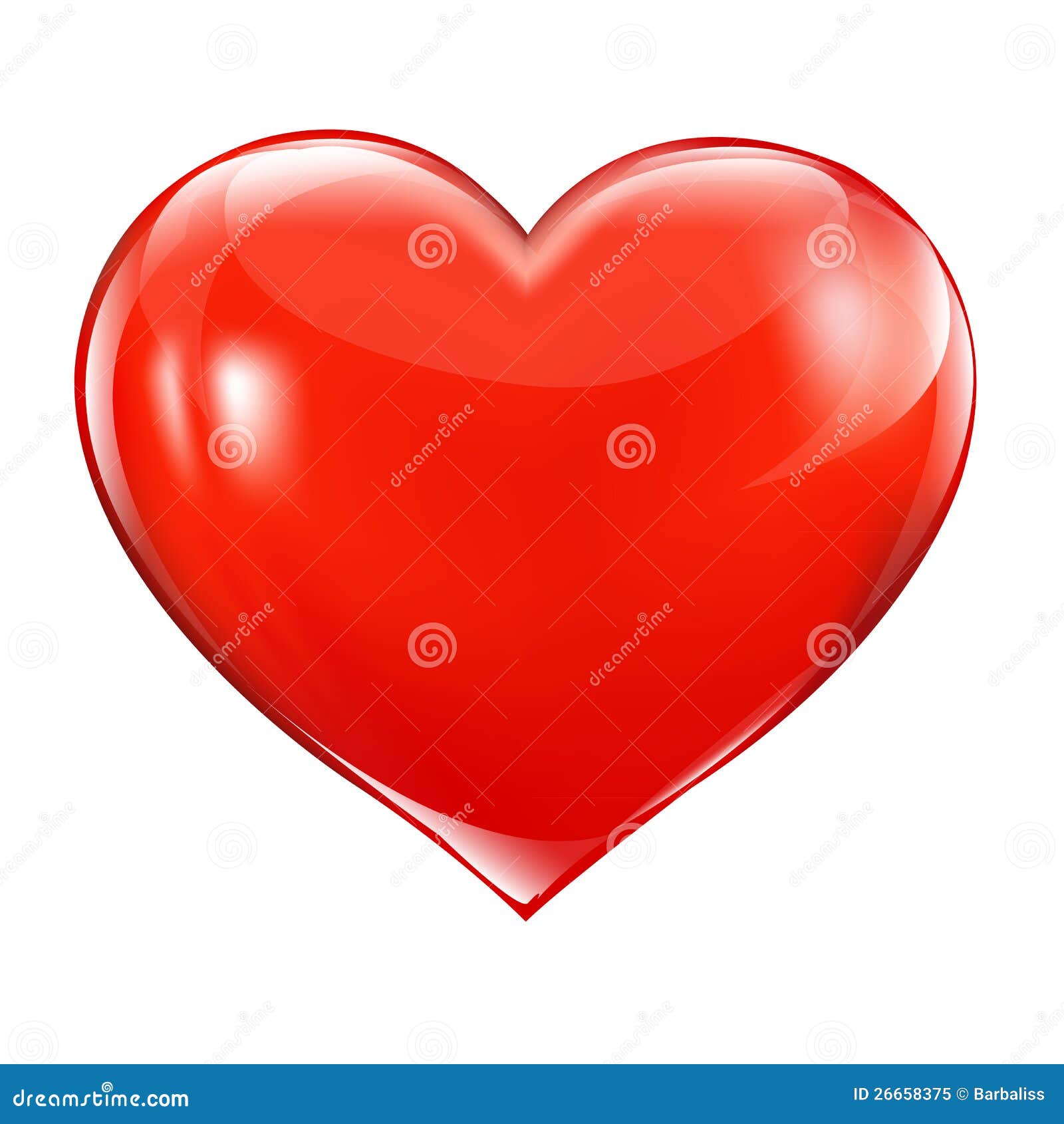 Big Red Heart stock vector. Illustration of classic, valentine - 26658375