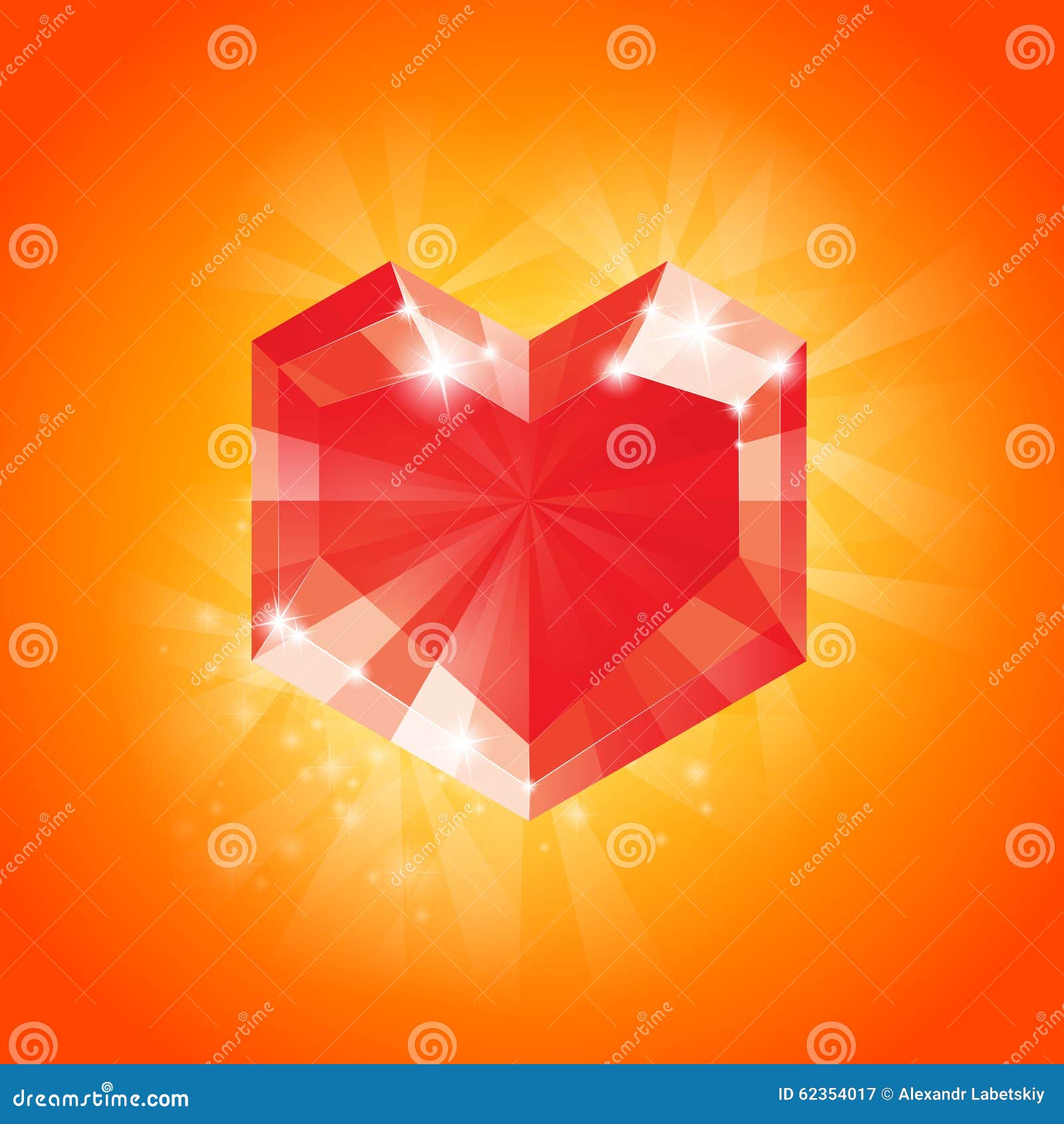 Big Red Heart stock vector. Illustration of classical - 62354017