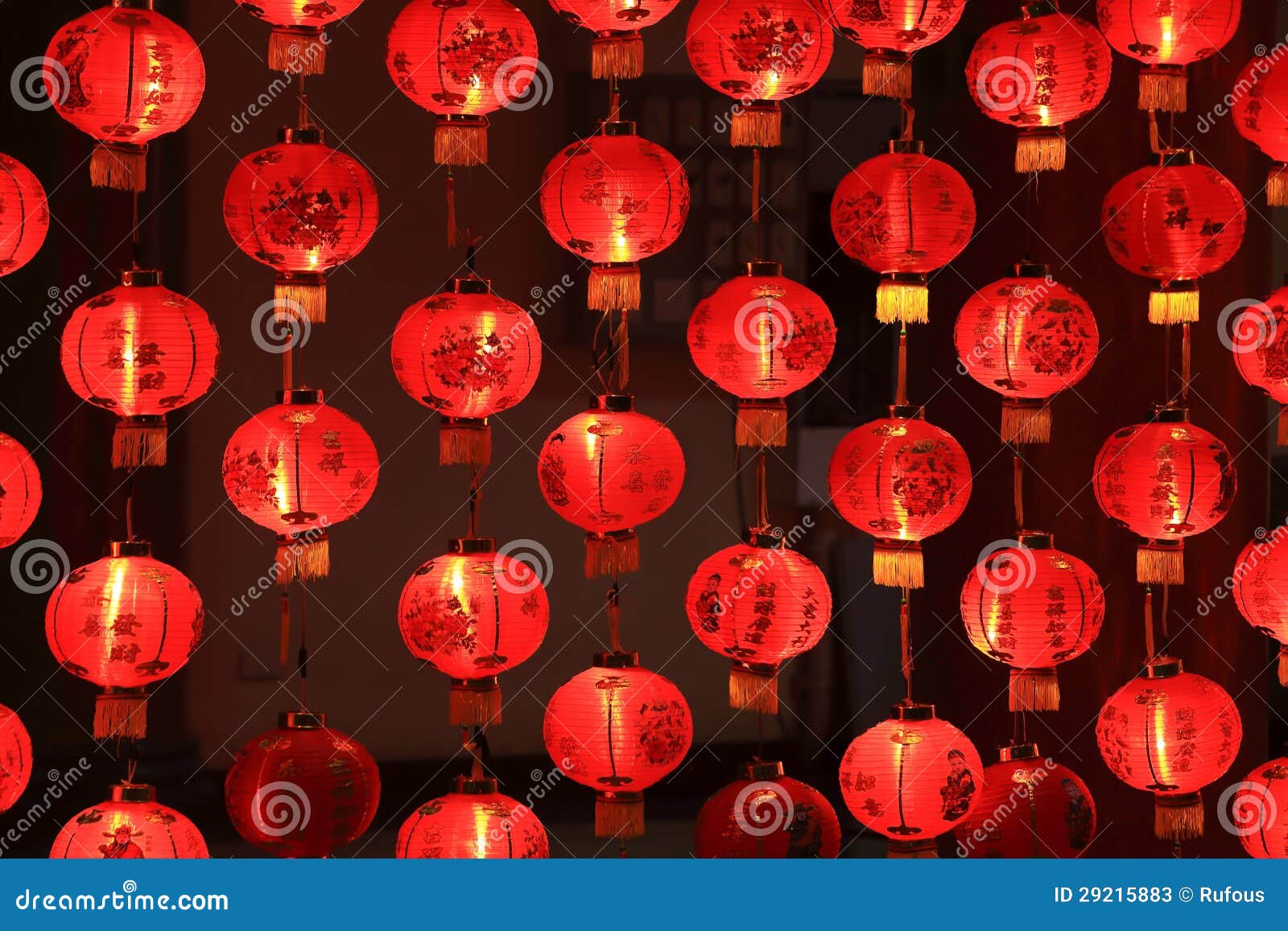 Big red lanterns stock image. Image of happy, light, luck - 29215883
