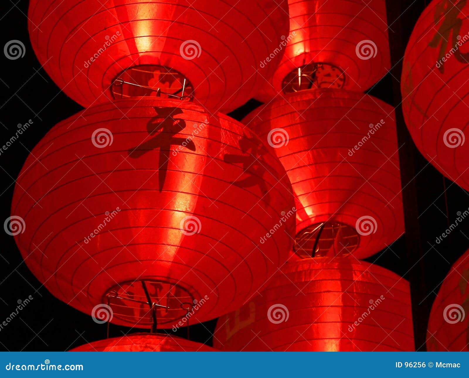 Big Red Lanterns stock photo. Image of flower, macro, year - 96256