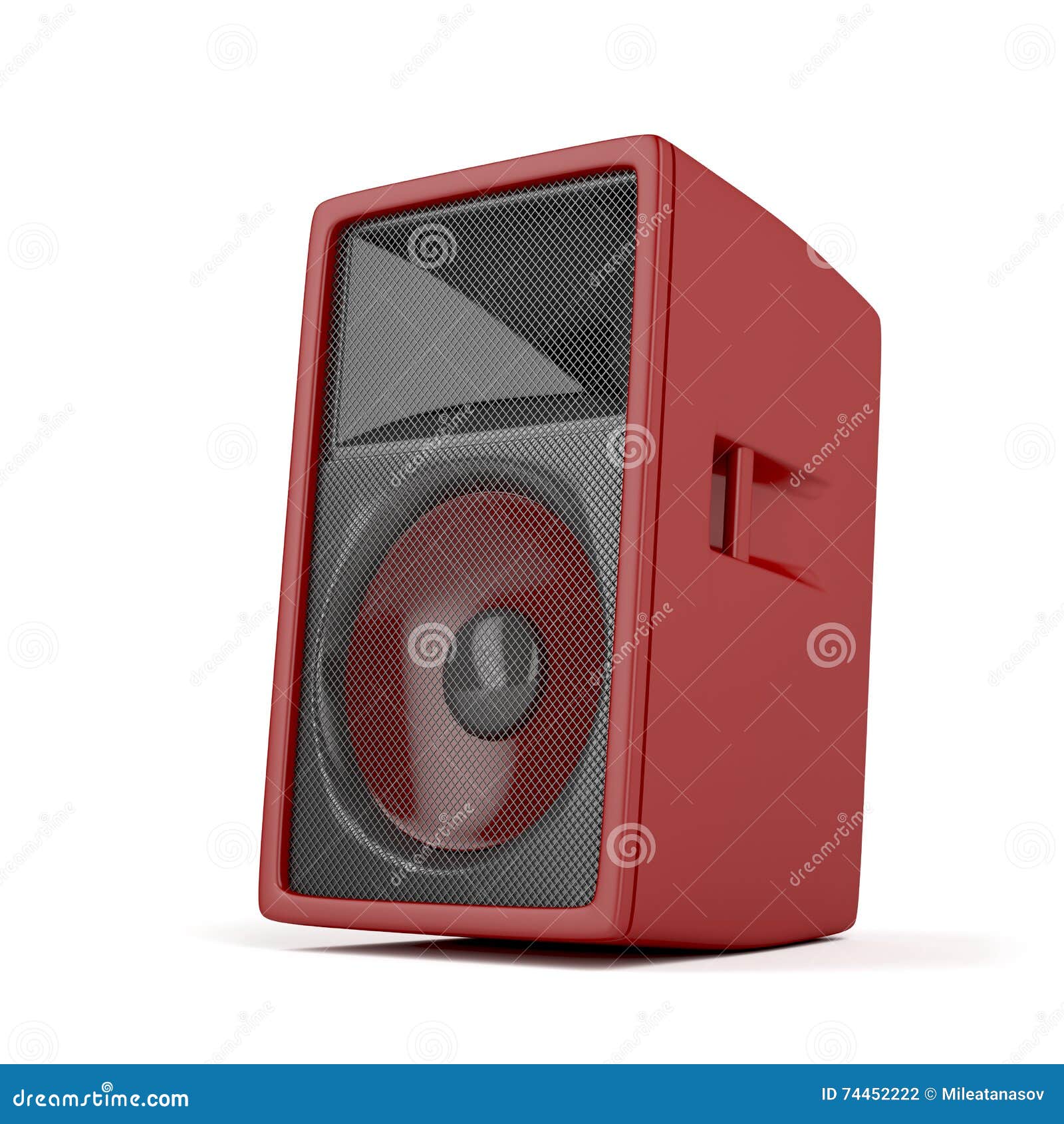 Big red loudspeaker stock illustration. Illustration of bass - 74452222