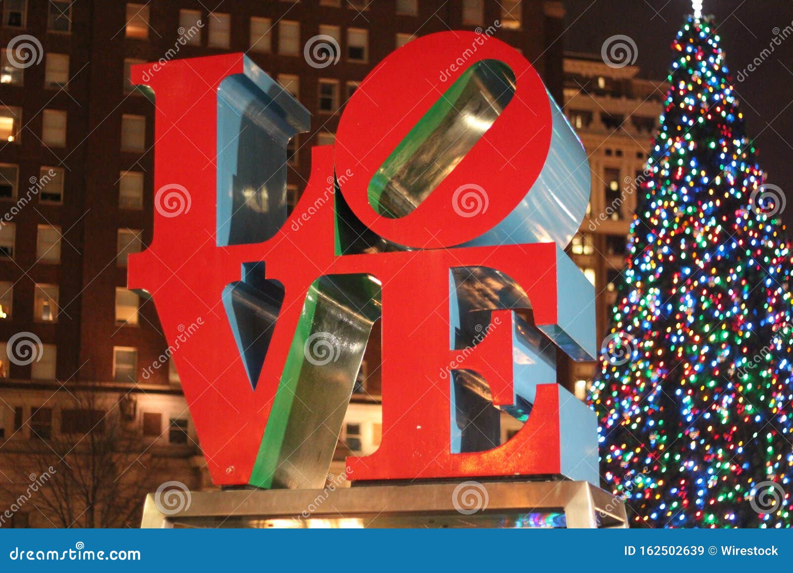 Big Red Love Sign in Philadelphia Stock Image - Image of celebration ...