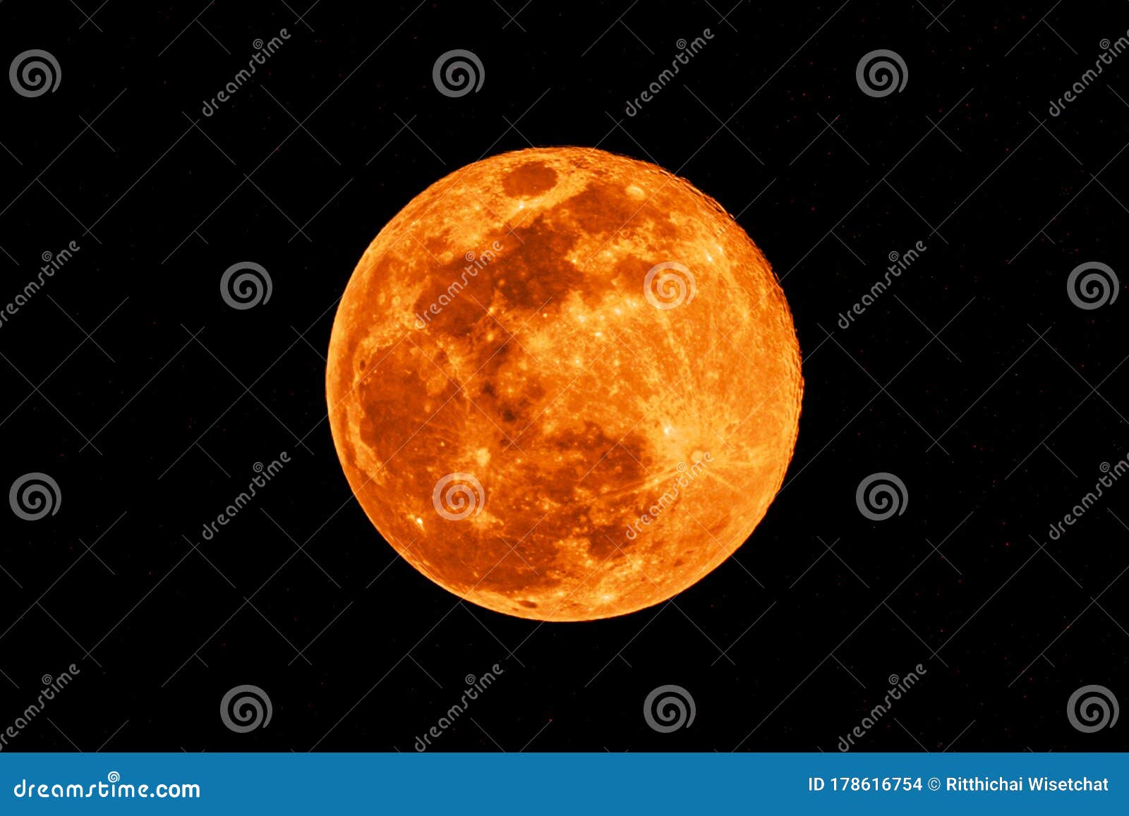 Big red moon on night stock photo. Image of isolated - 178616754