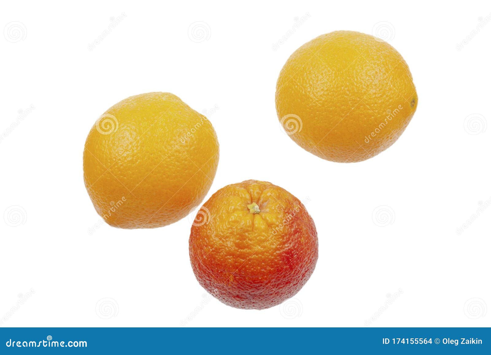 Big Red Orange among Yellow Oranges, Close Up Stock Photo - Image of ...