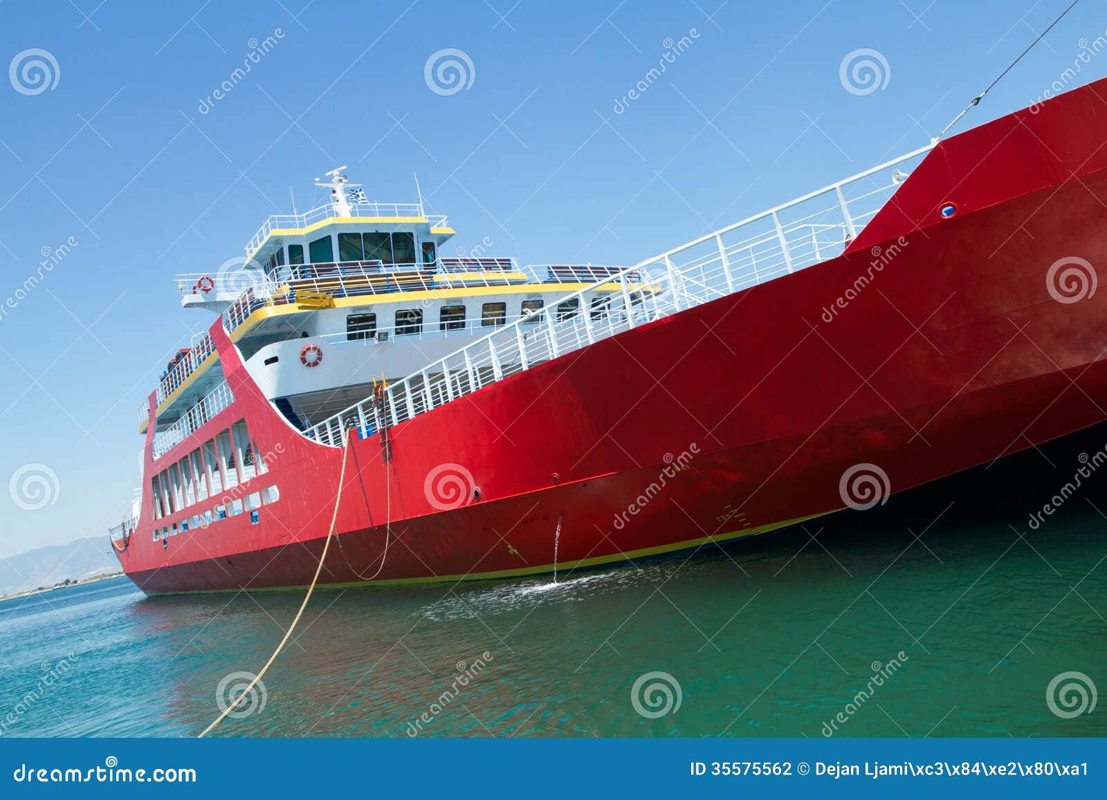 Big red passenger ferry stock photo. Image of ferry, cruise - 35575562