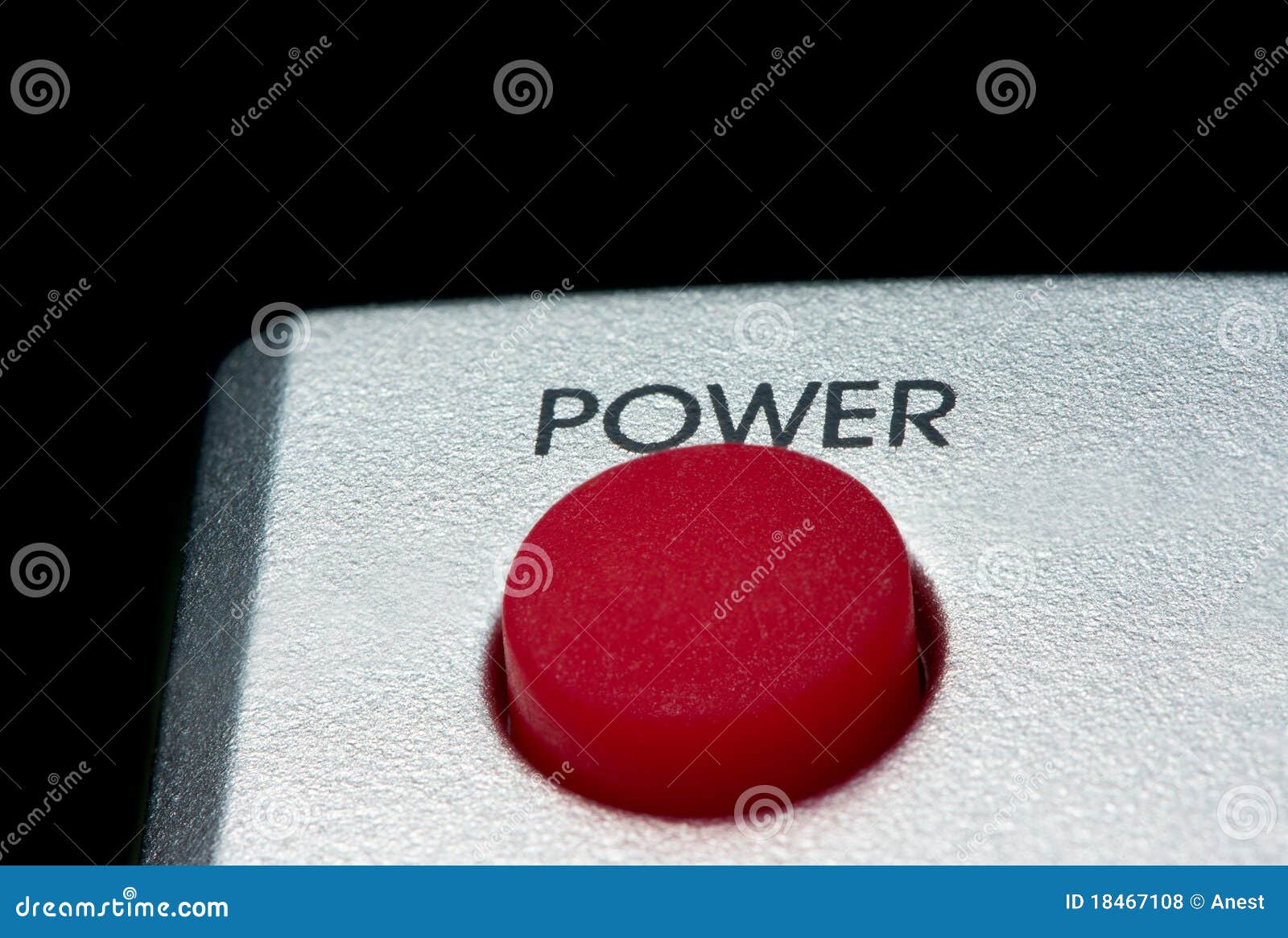 Red Power Button Square