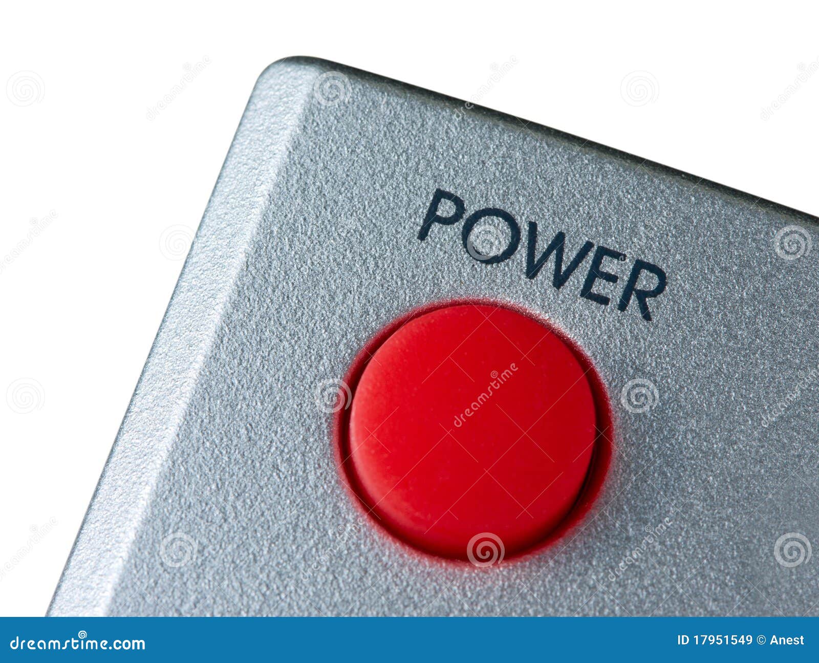 Big Red Power Button Isolated on White Stock Image - Image of detail ...