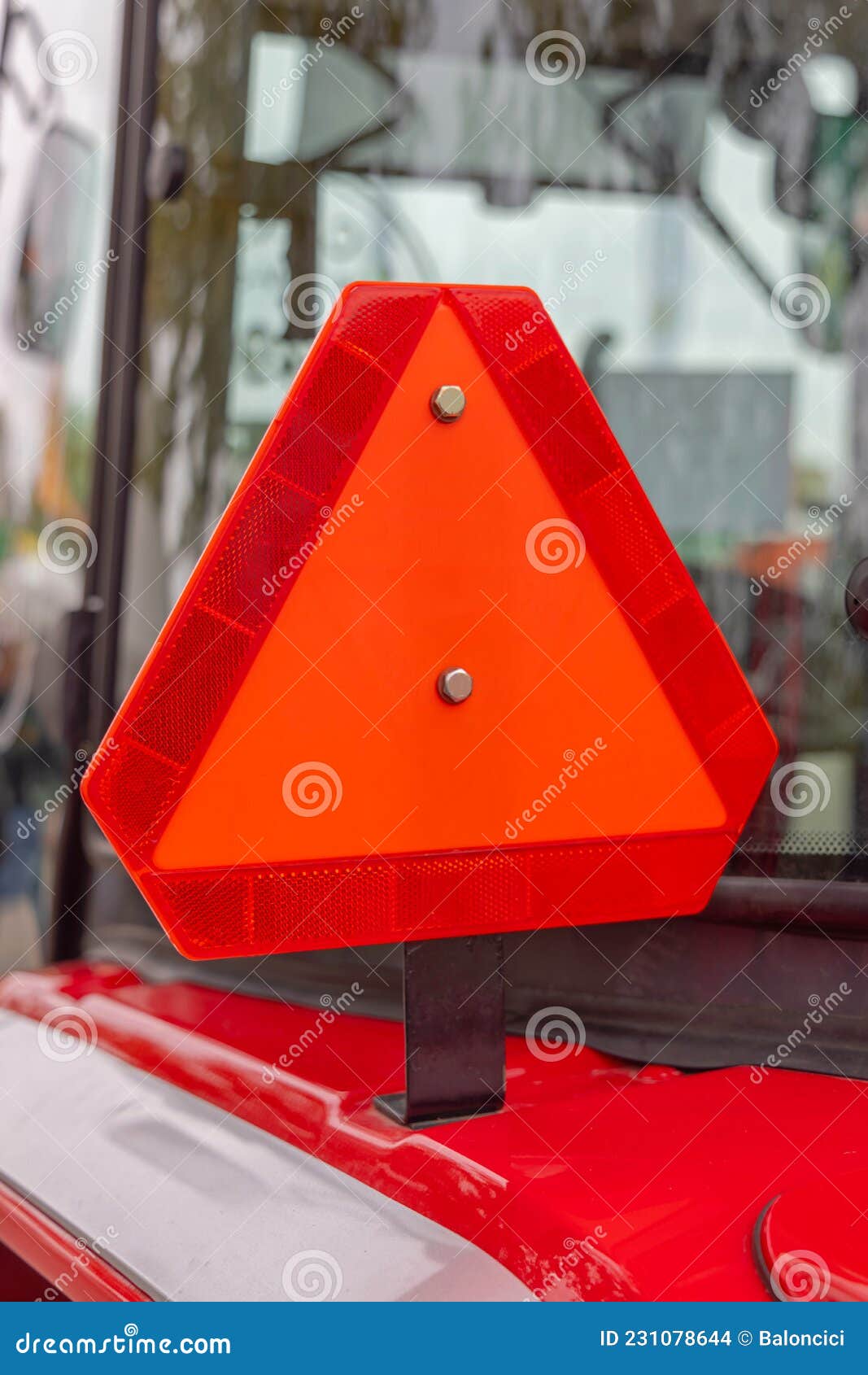 Safety Triangle Tractor stock photo. Image of vojvodina - 231078644