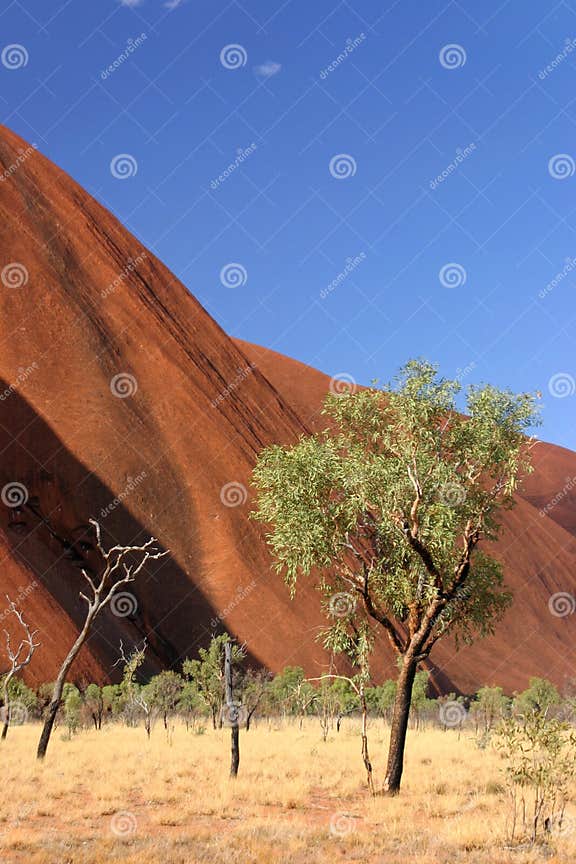 Big red rock in Australia editorial stock image. Image of ayers - 12563344
