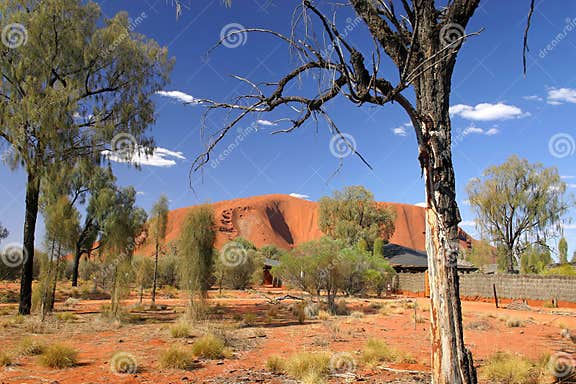 Big red rock in Australia editorial photo. Image of orange - 12563356