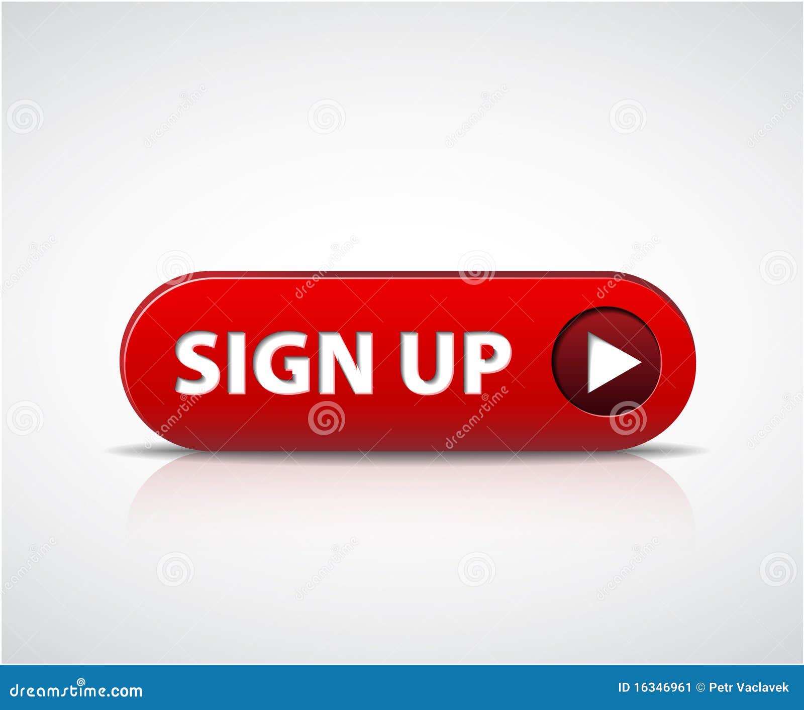 Big red sign up now button stock illustration. Illustration of offer ...