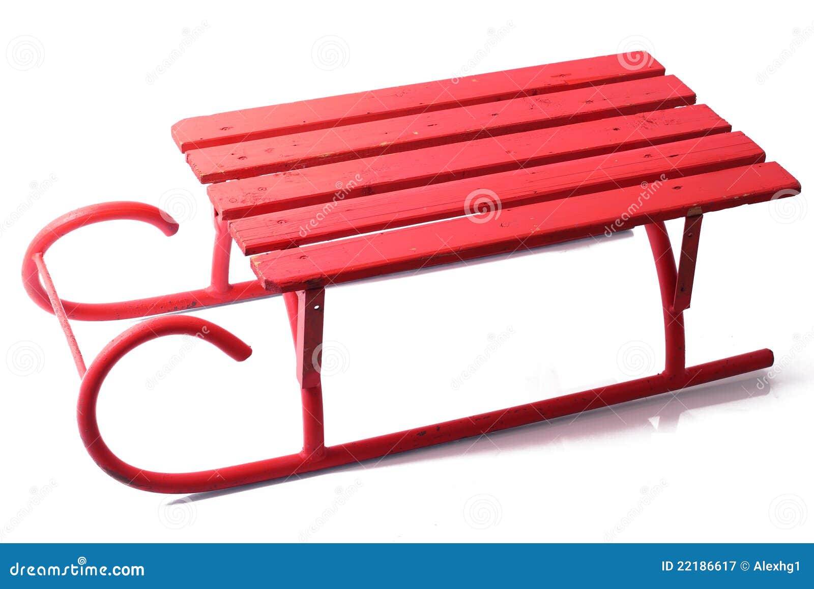 Big red sledge stock image. Image of sleigh, celebration - 22186617