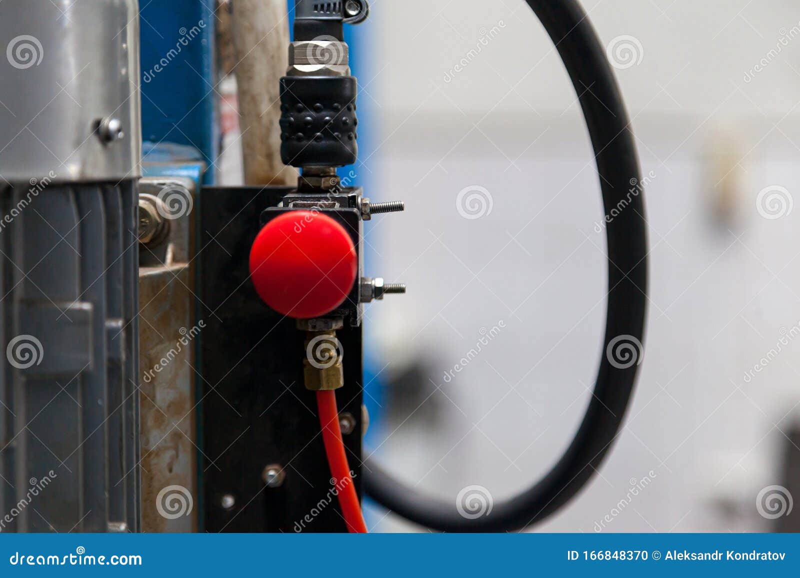 Big red stop button stock photo. Image of electrical - 166848370