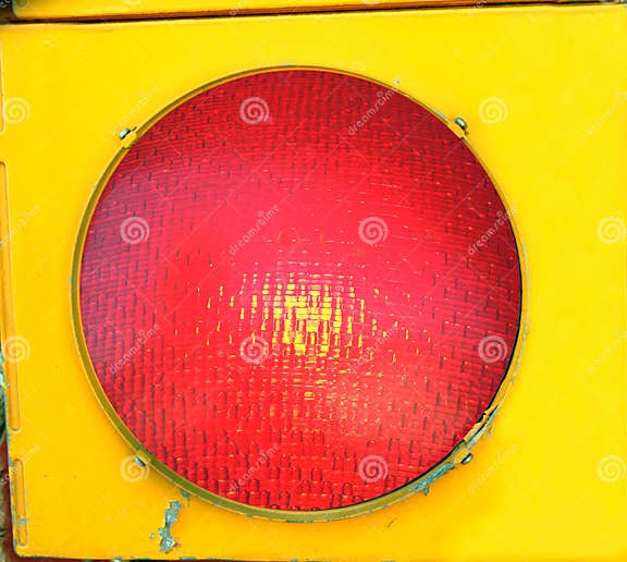 Big Red Stop Light stock image. Image of signals, stop - 4123875