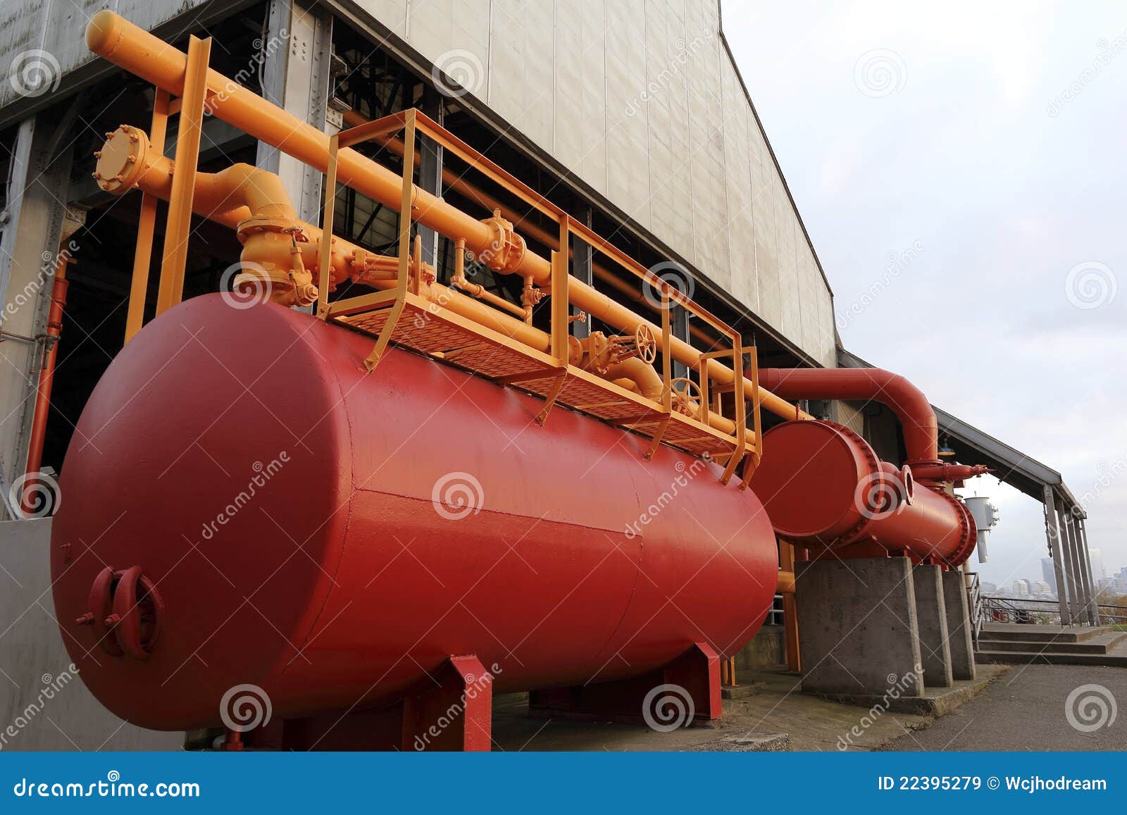 Big red tank stock image. Image of beams, structure, concrete - 22395279