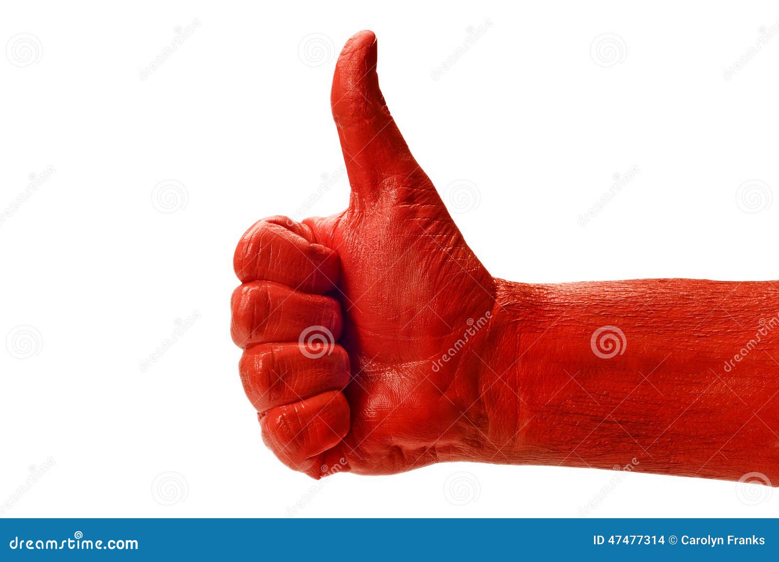 Big Red Thumbs Up Isolated on White Stock Photo - Image of network ...