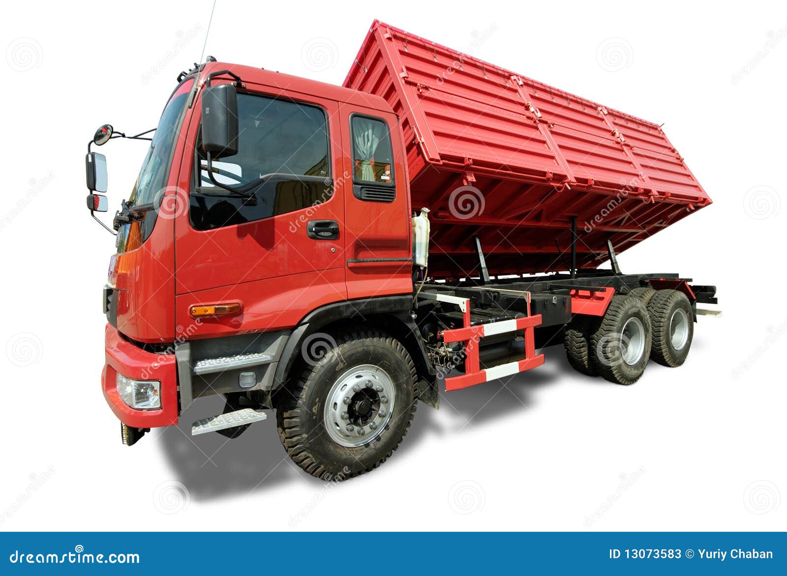 Big red truck tipper stock image. Image of tool, build - 13073583