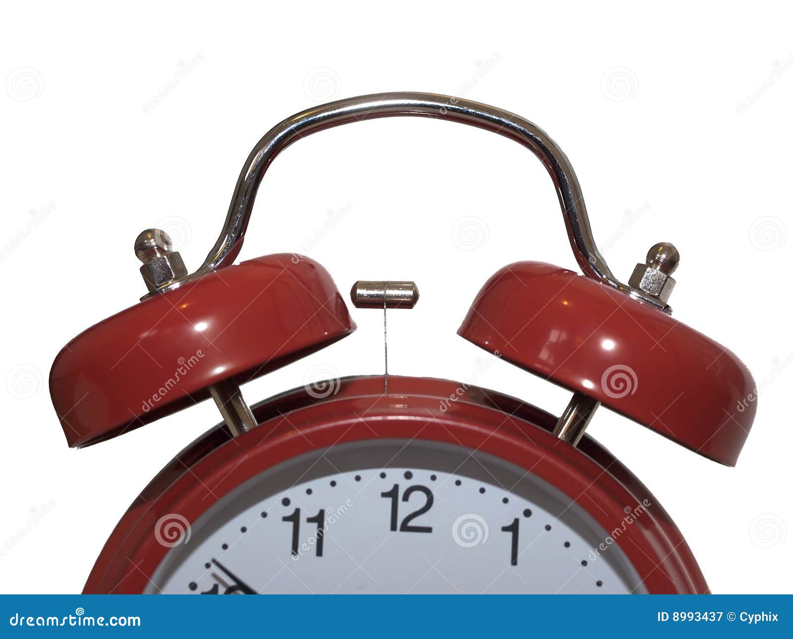 Big red vintage clock stock image. Image of classic, snooze - 8993437