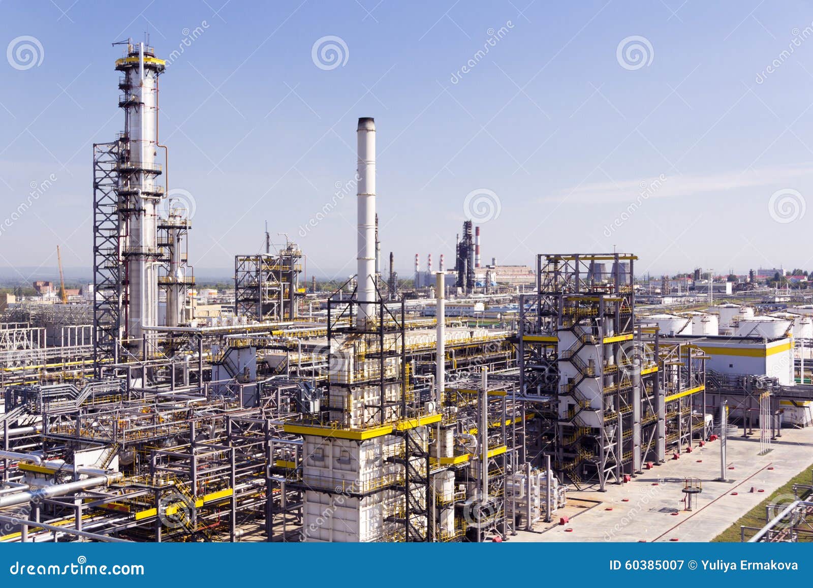Big Refinery Complex at Summer Daylight Stock Image - Image of europe ...