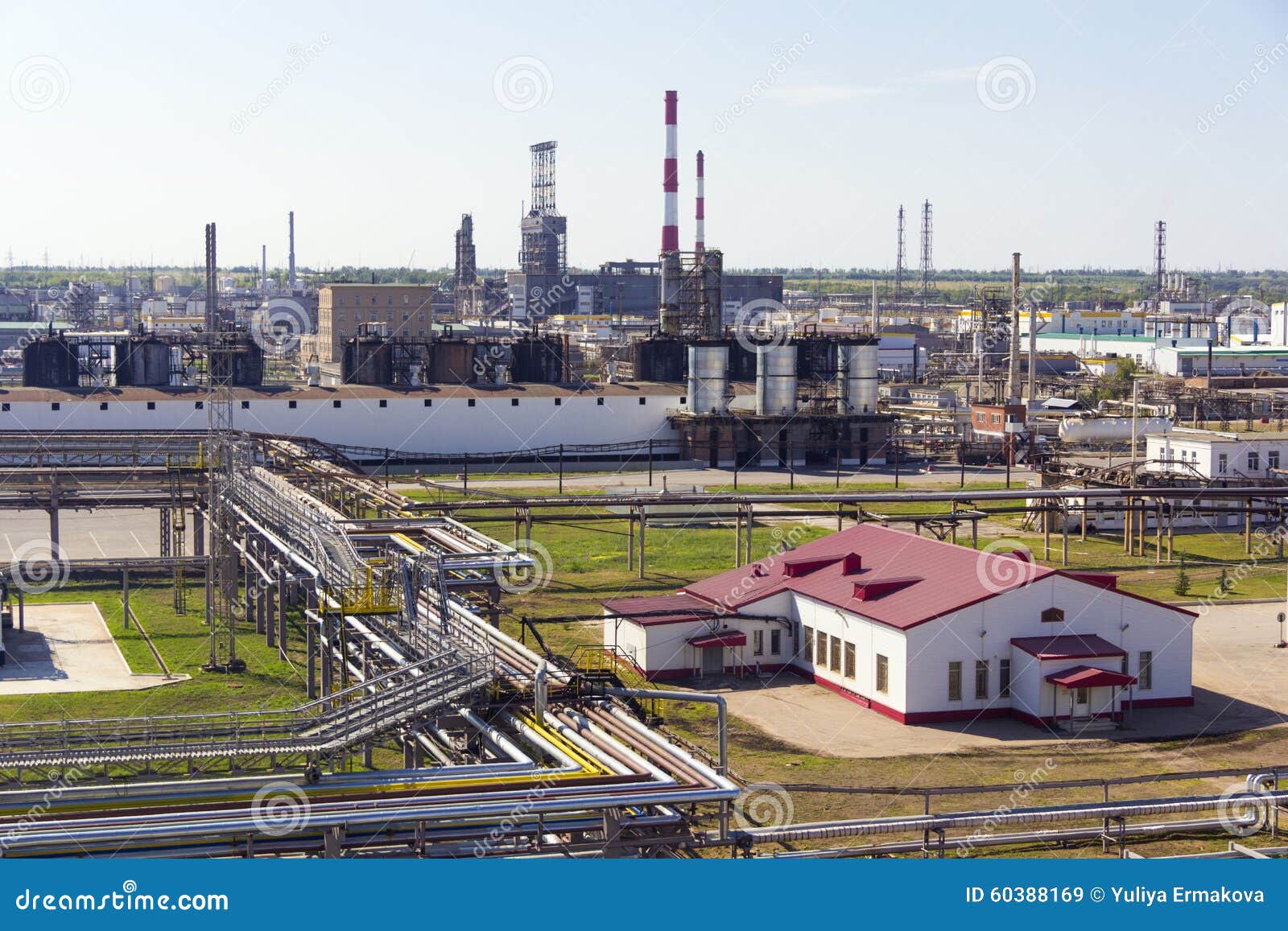 Big Refinery Complex at Summer Daylight Stock Image - Image of ...