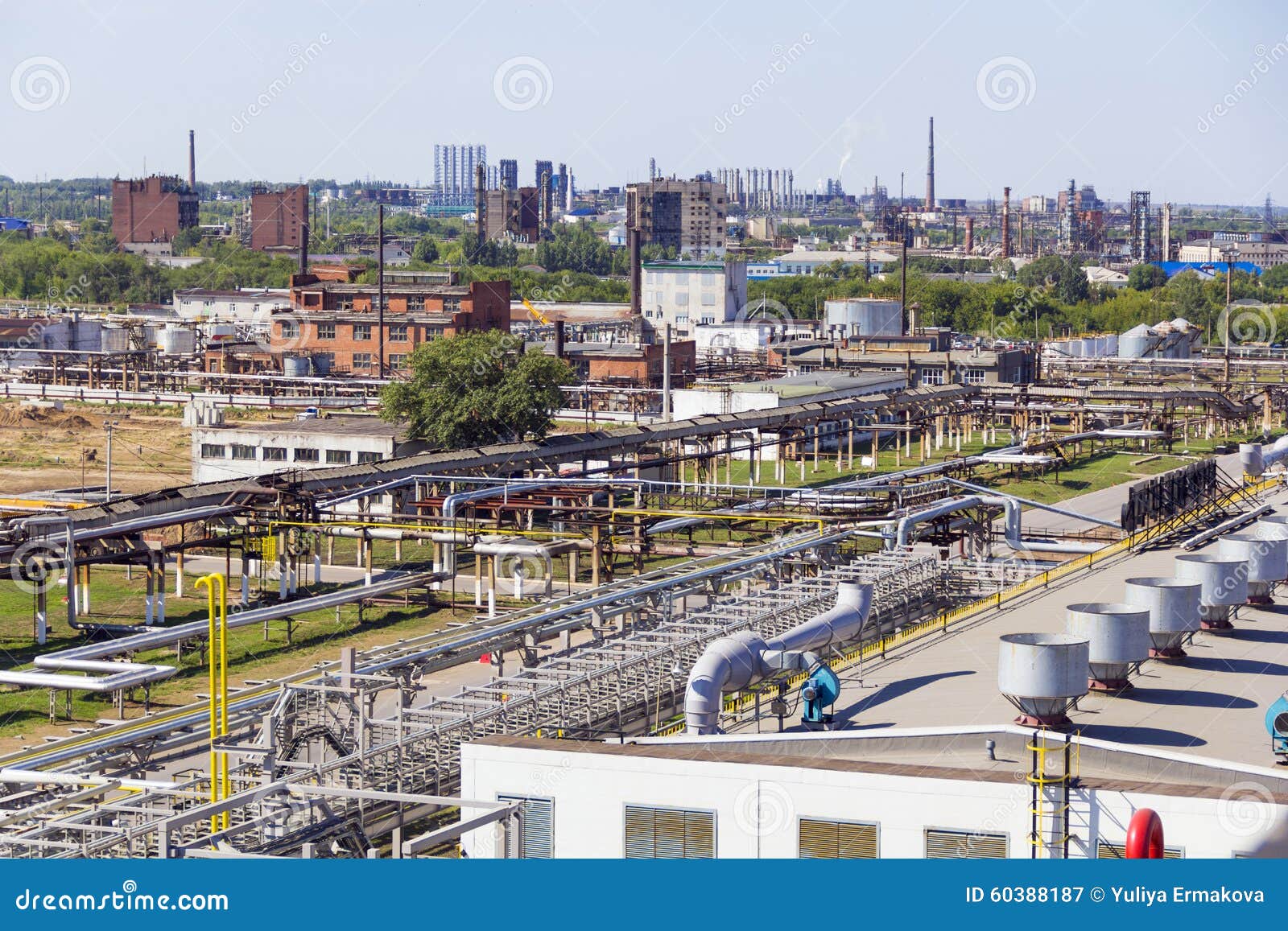 Big Refinery Complex at Summer Daylight Stock Image - Image of coal ...