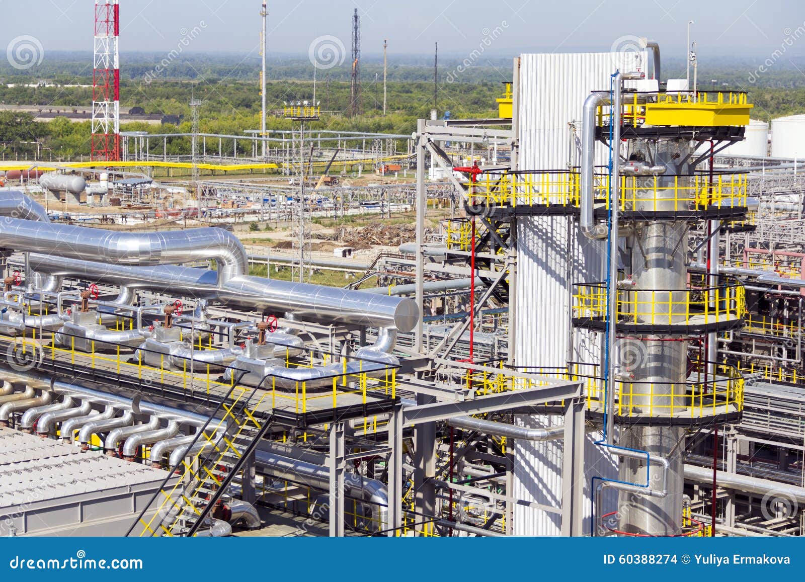 Big Refinery Complex at Summer Daylight Stock Photo - Image of factory ...