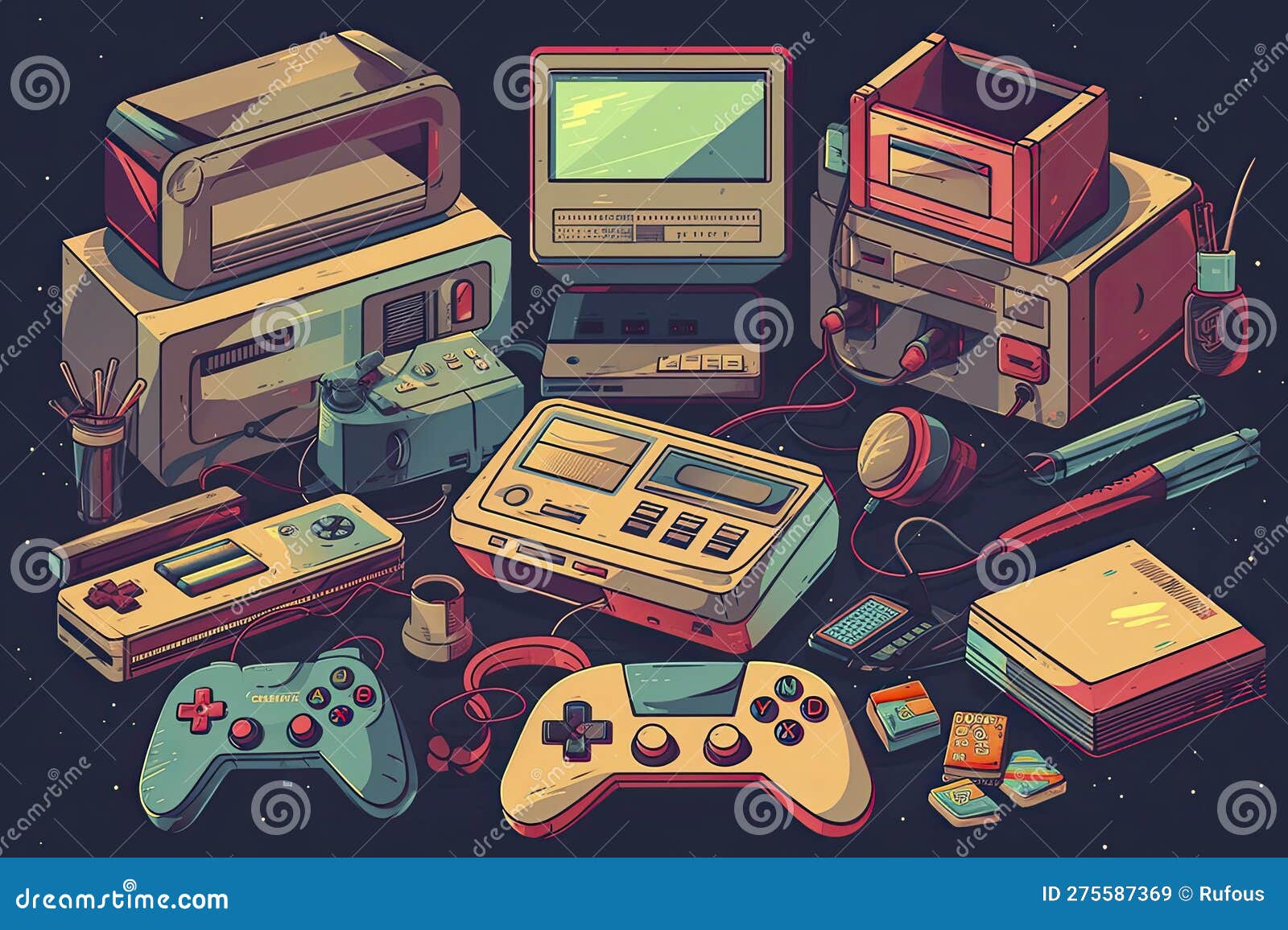 A Big Retro Set of the 90s, 80s. Guy Dancing and Games, Cassette ...