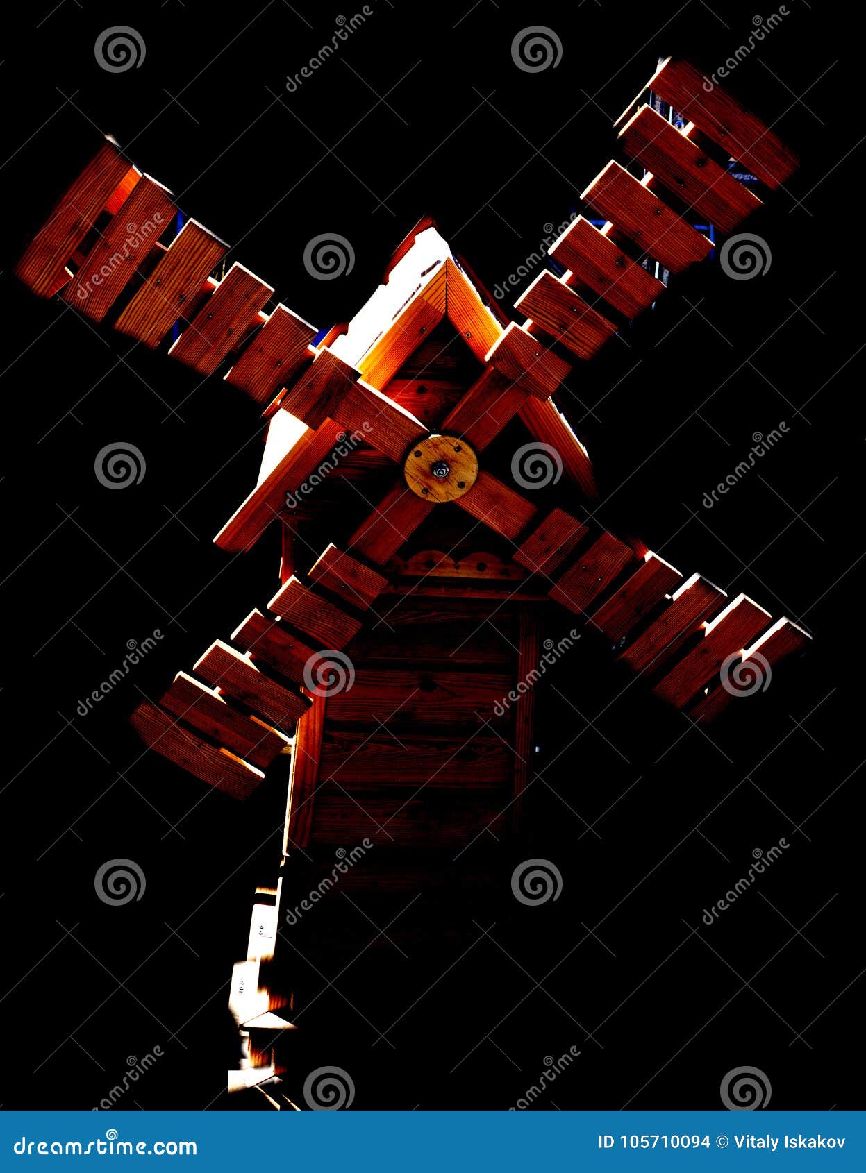 Big Retro Wooden Closed Wild Mill Stock Photo - Image of agriculture ...