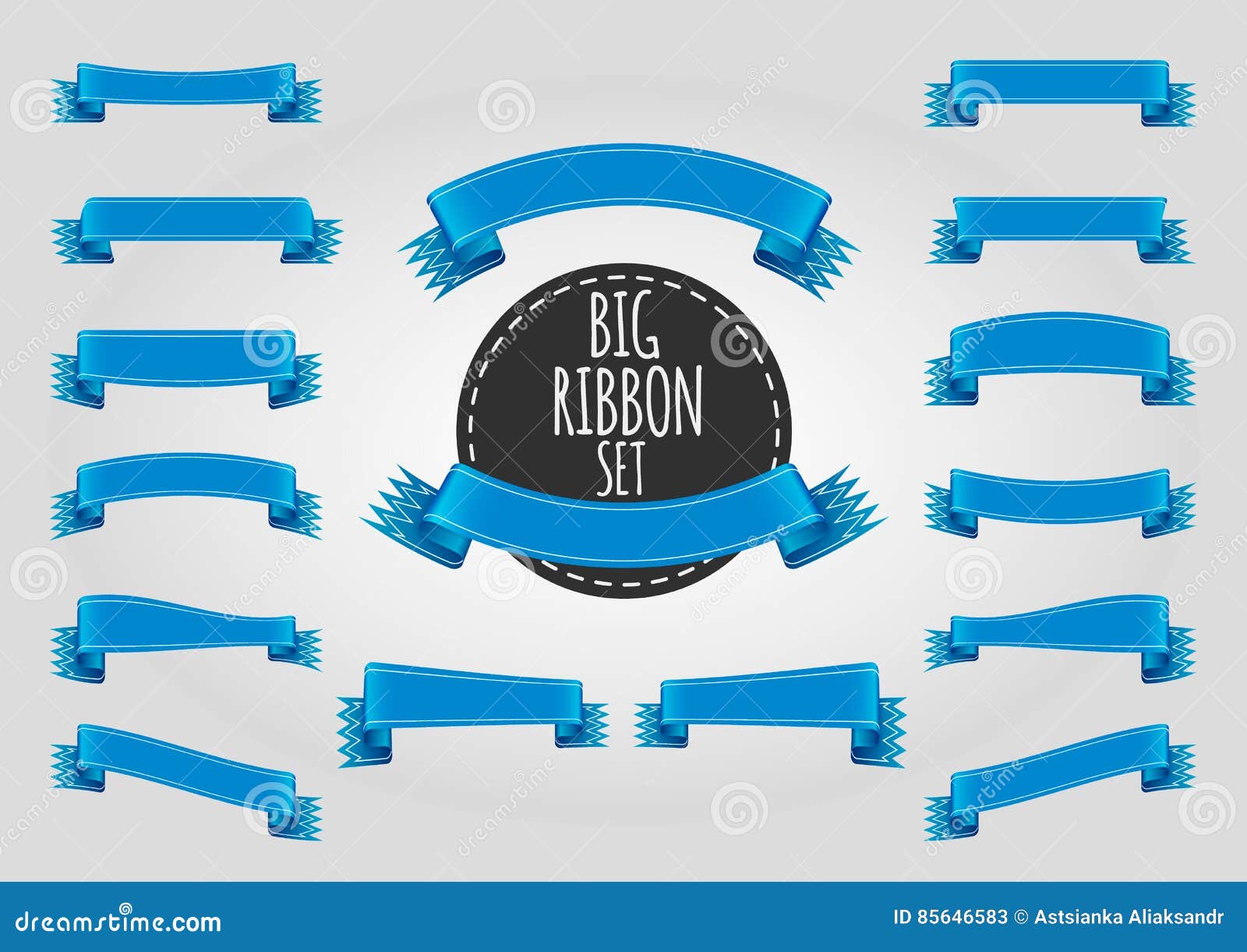 Big Ribbon Set, Vector Templates. Stock Vector - Illustration of sign ...