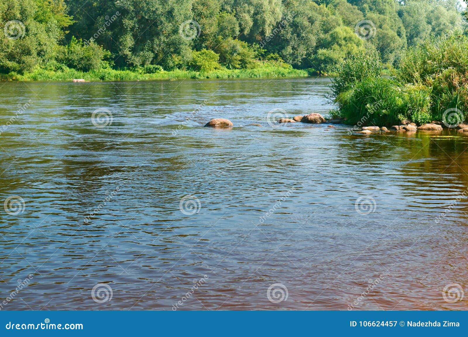 Big River, the River Flows among the Thickets Stock Image - Image of ...