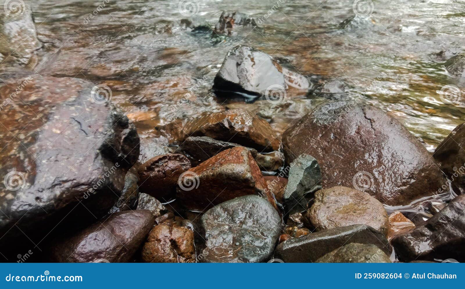 Big River Stone in the Water Stock Photo - Image of malaysia ...