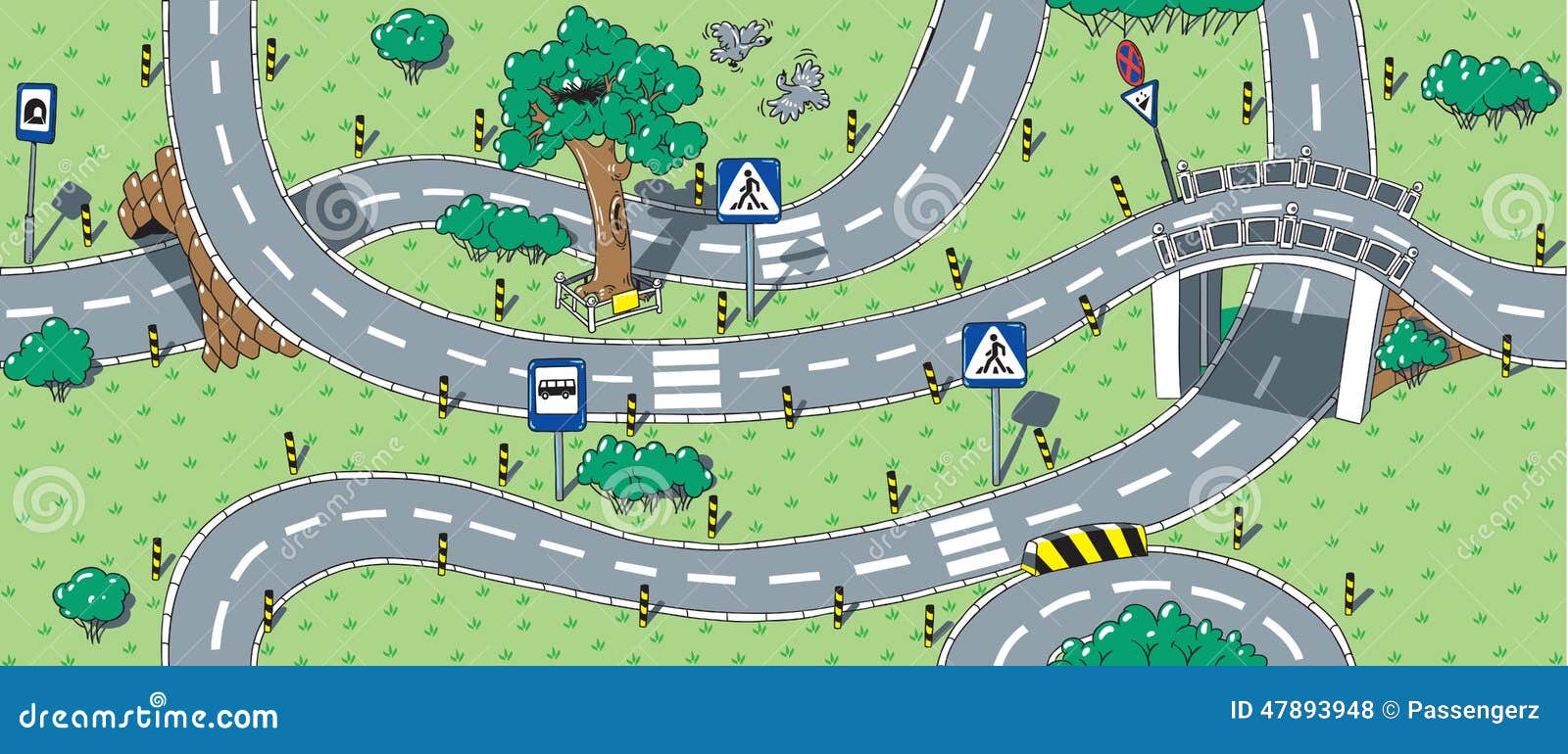 Big Road Seamless Pattern or Background Stock Illustration ...