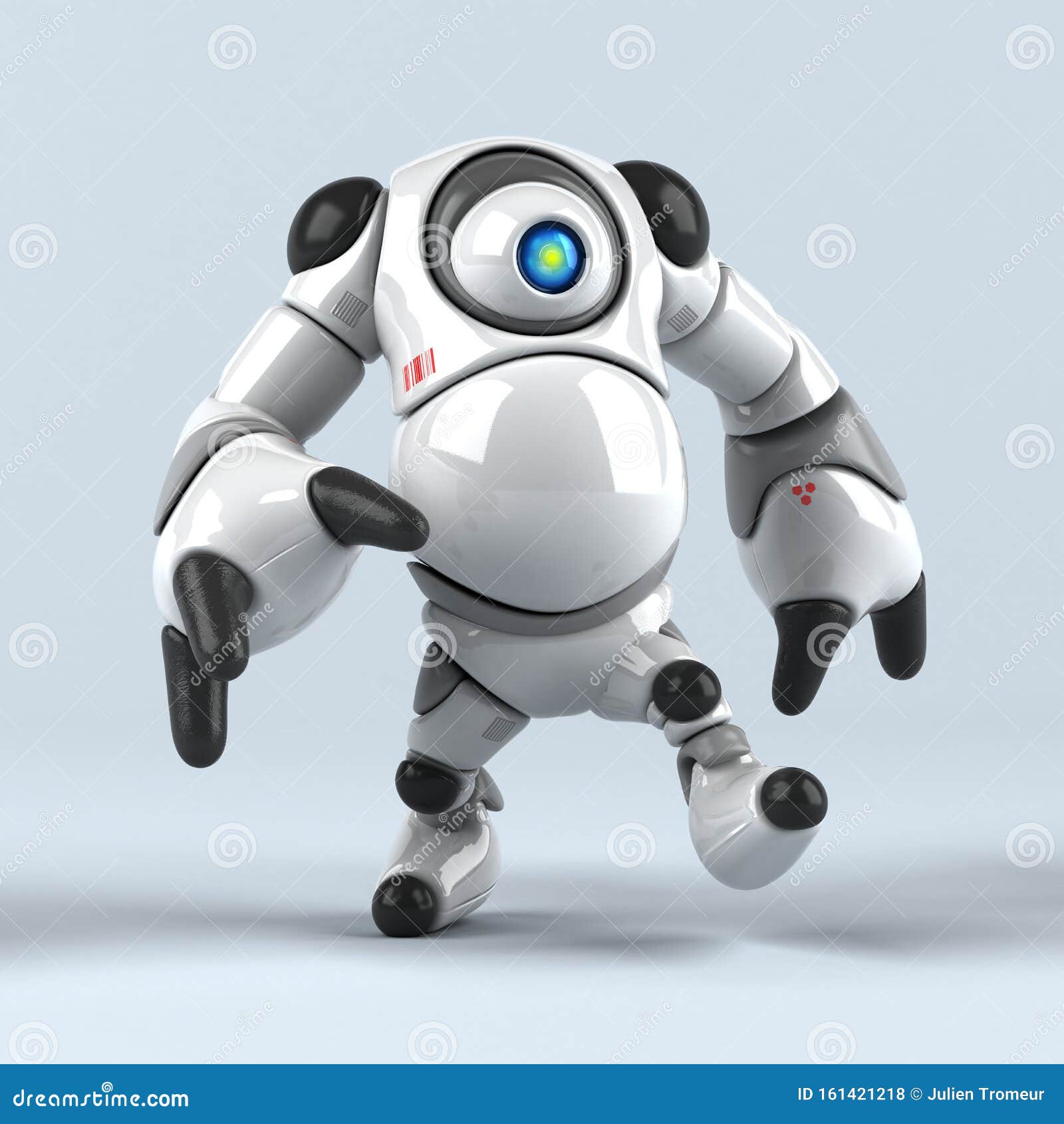 Big Robot - 3D Illustration Stock Illustration - Illustration of future ...