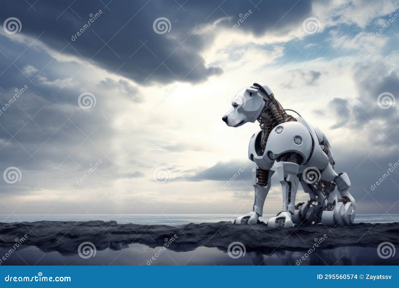 Big Robot Dog Pet Closeup Outdoor Stock Photo - Image of concept ...