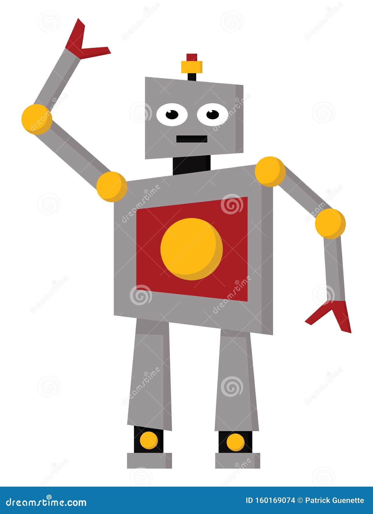 A Big Robot, Vector or Color Illustration Stock Vector - Illustration ...