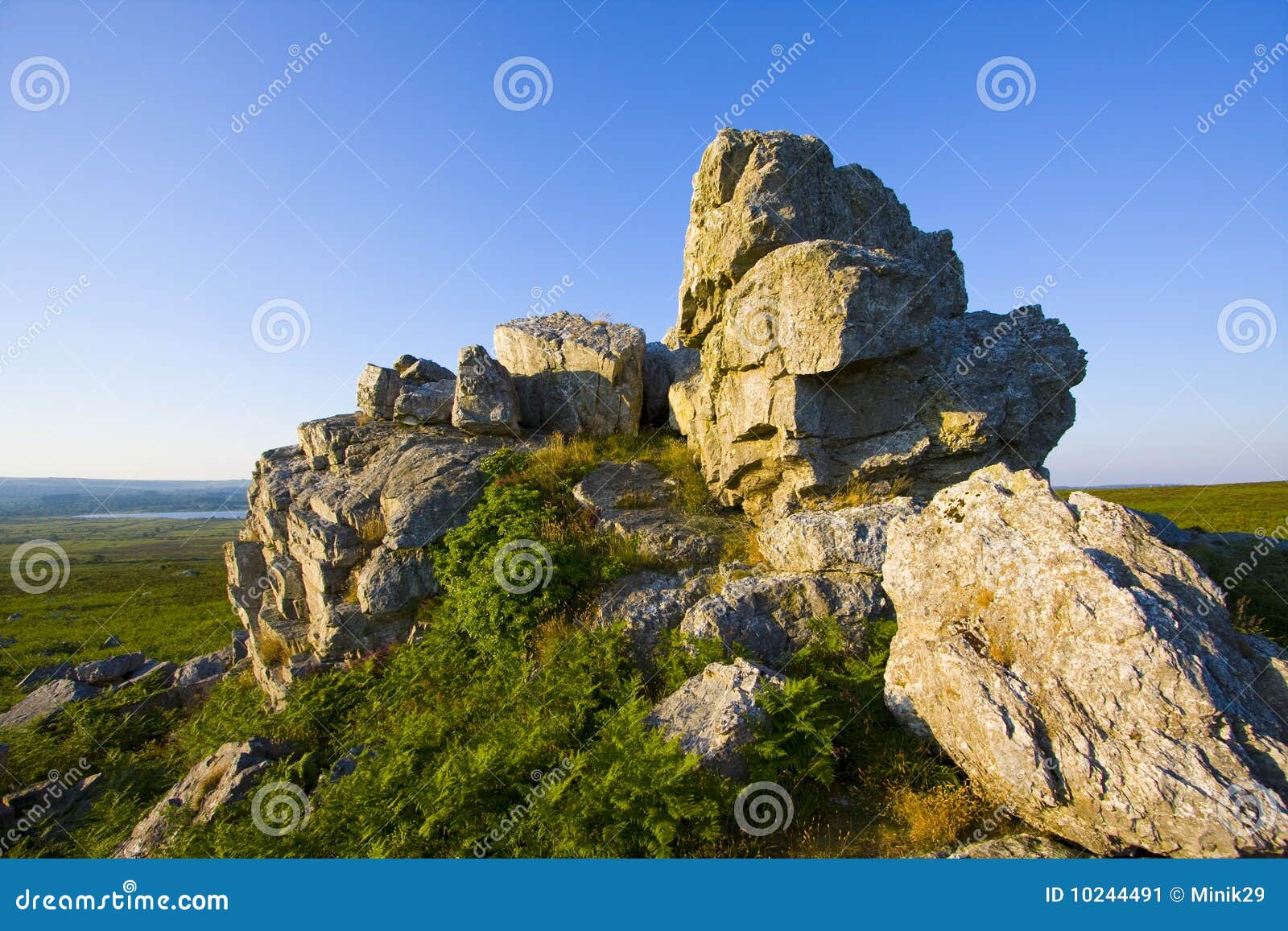 Big rock stock image. Image of heather, hill, blue, landscape - 10244491