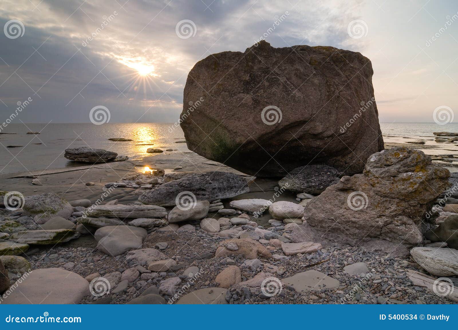 Big rock stock photo. Image of sverige, dark, clouds, pebble - 5400534