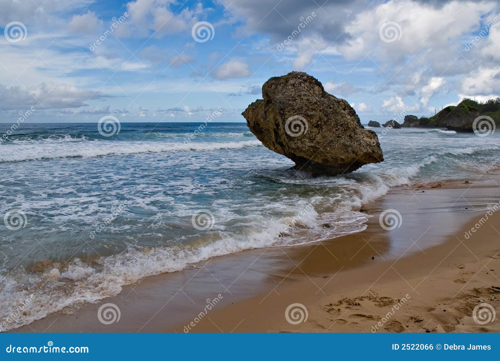 Rock In The Sea At The Beach In Baska Voda Resort Royalty-Free Stock ...