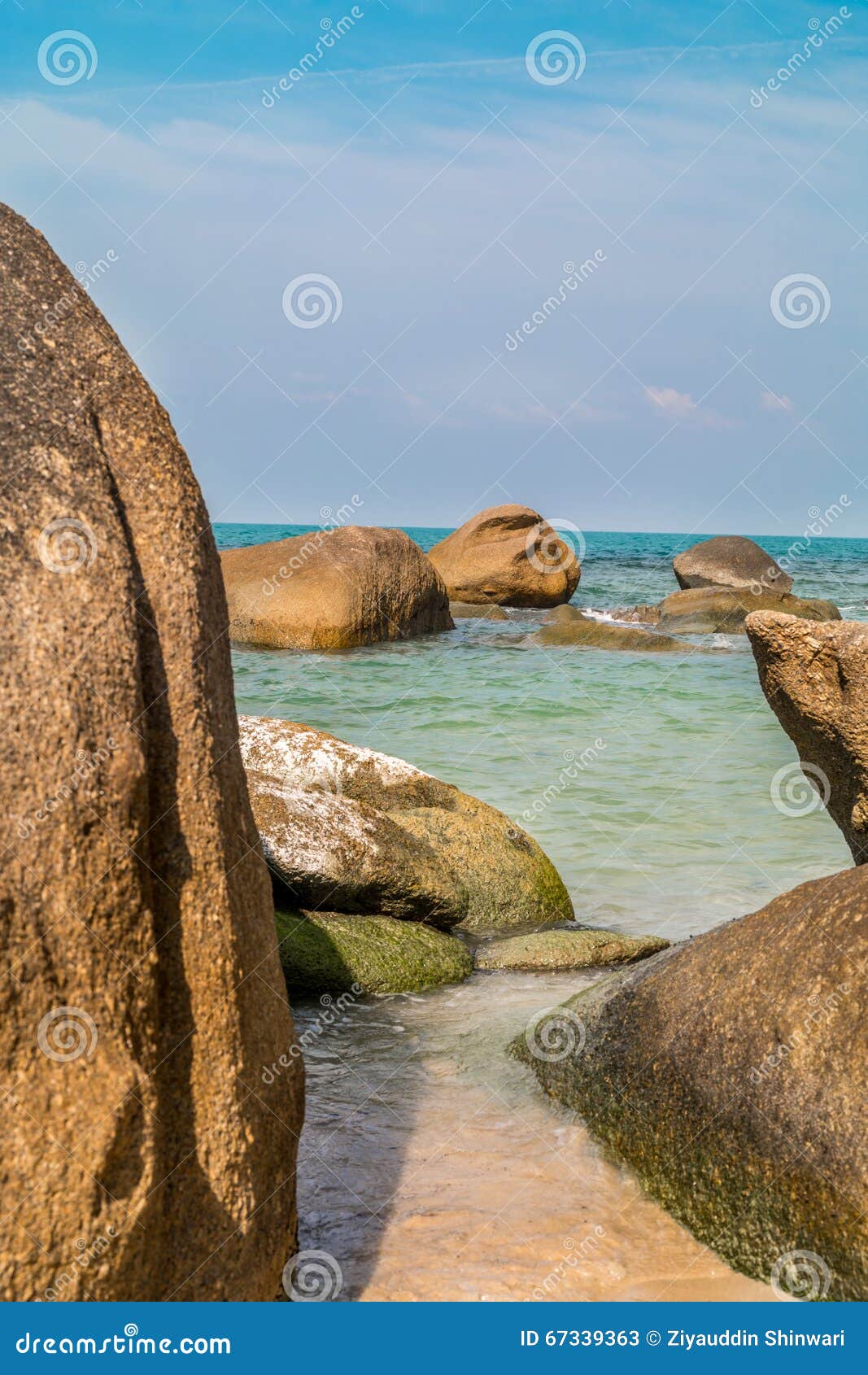 Big Rock on the beach stock image. Image of nature, tourism - 67339363