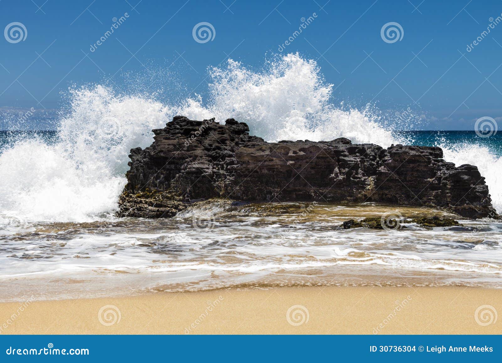 Big Rock Beach Splash 1 stock photo. Image of resort - 30736304