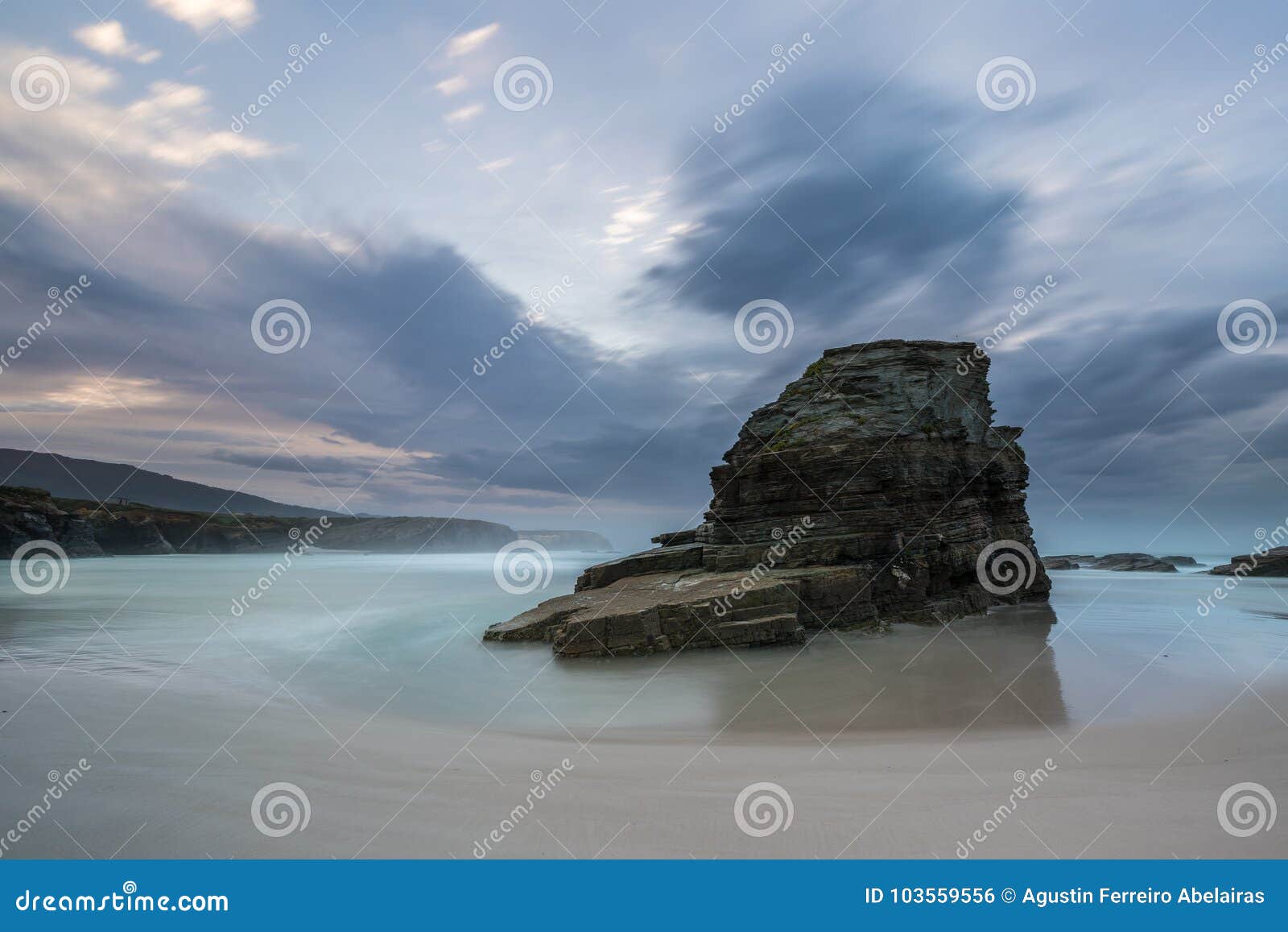 The big rock on the beach! stock photo. Image of spectacular - 103559556