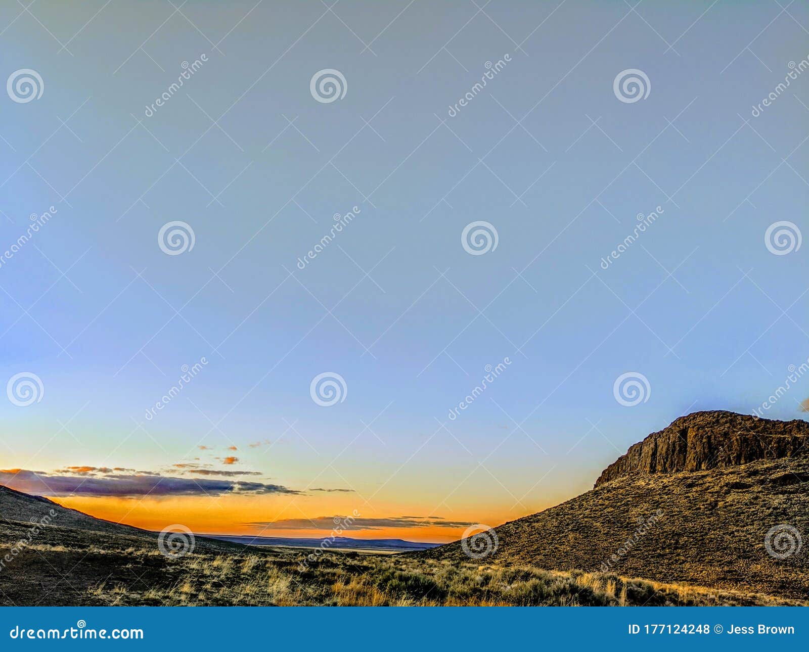 Big rock desert sunsets stock photo. Image of desert - 177124248
