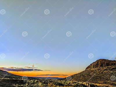 Big rock desert sunsets stock photo. Image of desert - 177124248