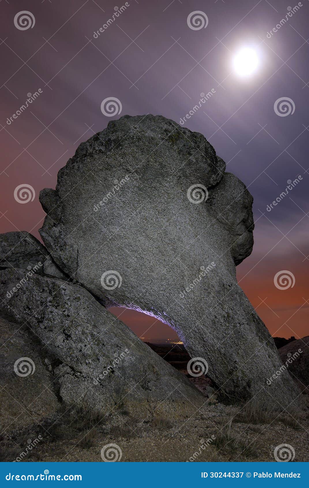 Big Rock in a Field of Bustarviejo Stock Image - Image of landscape ...