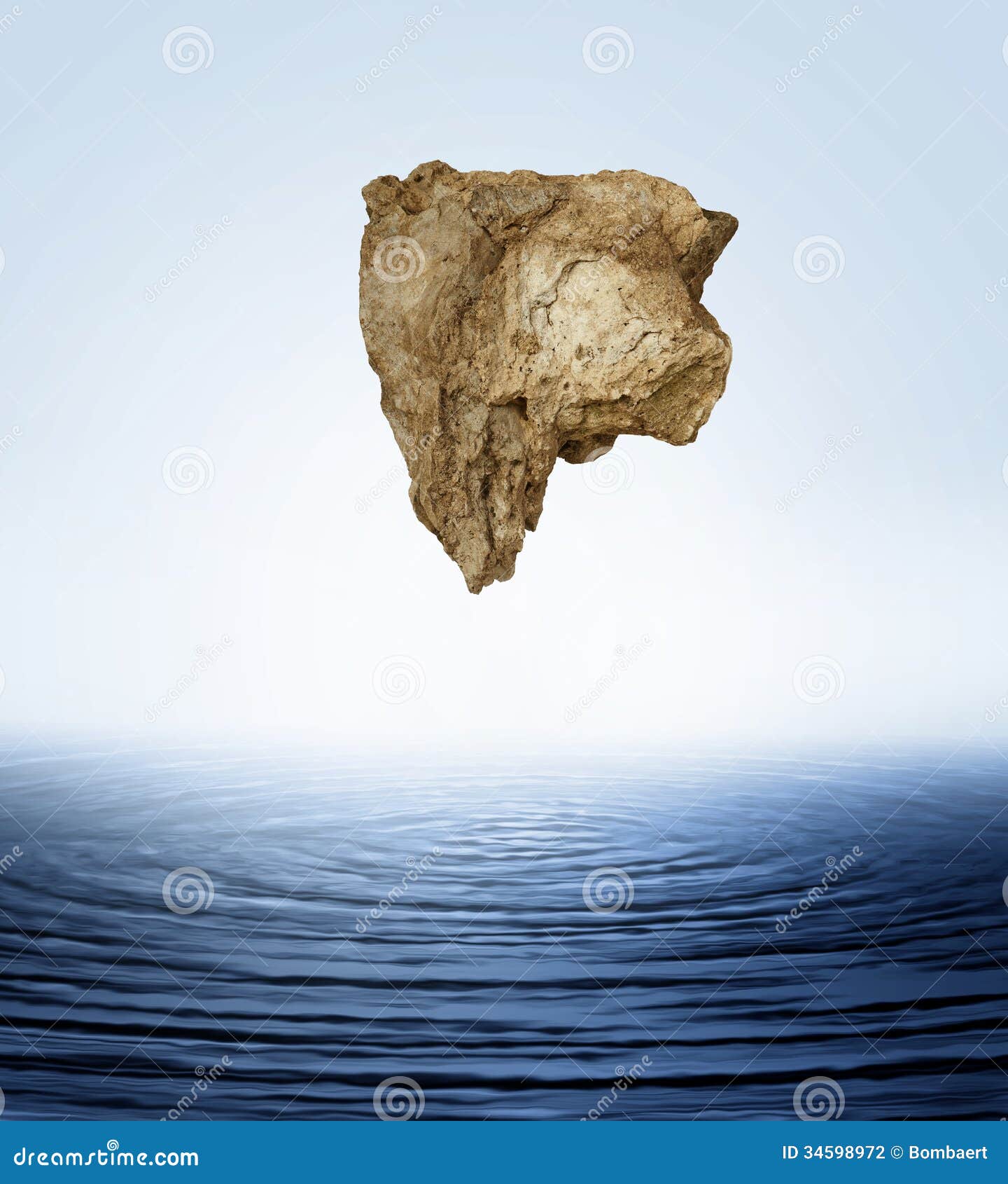 Big rock floating stock photo. Image of front, screen - 34598972